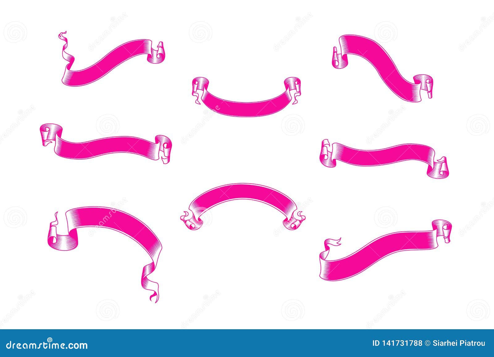 Flat Design Ribbons and Banners Stock Illustration - Illustration of ...