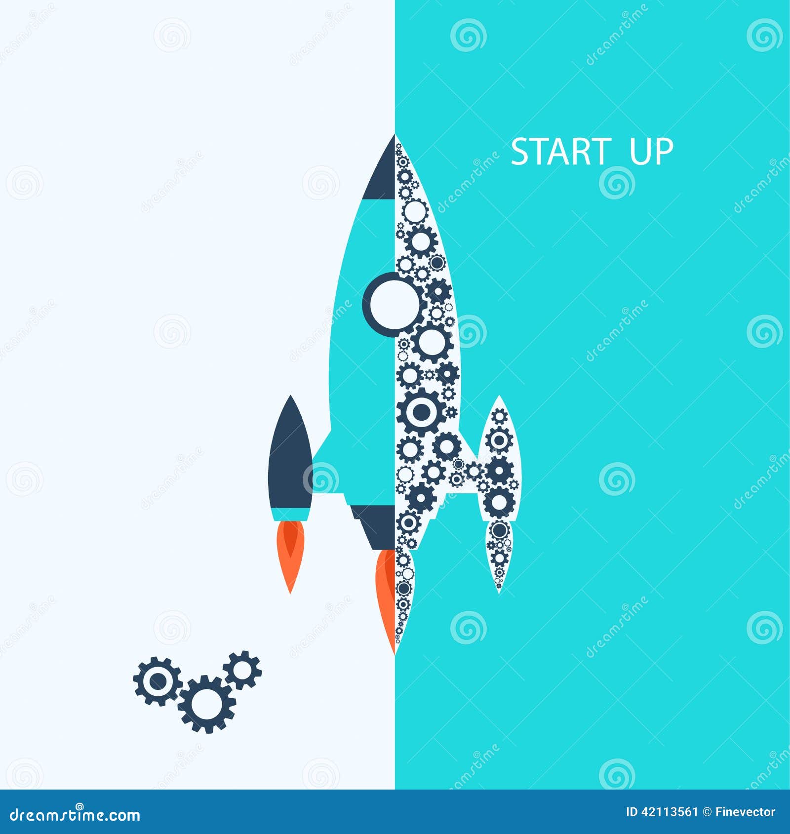 Flat Design: Rocket. Vector Start Up Concept. Stock Vector ...