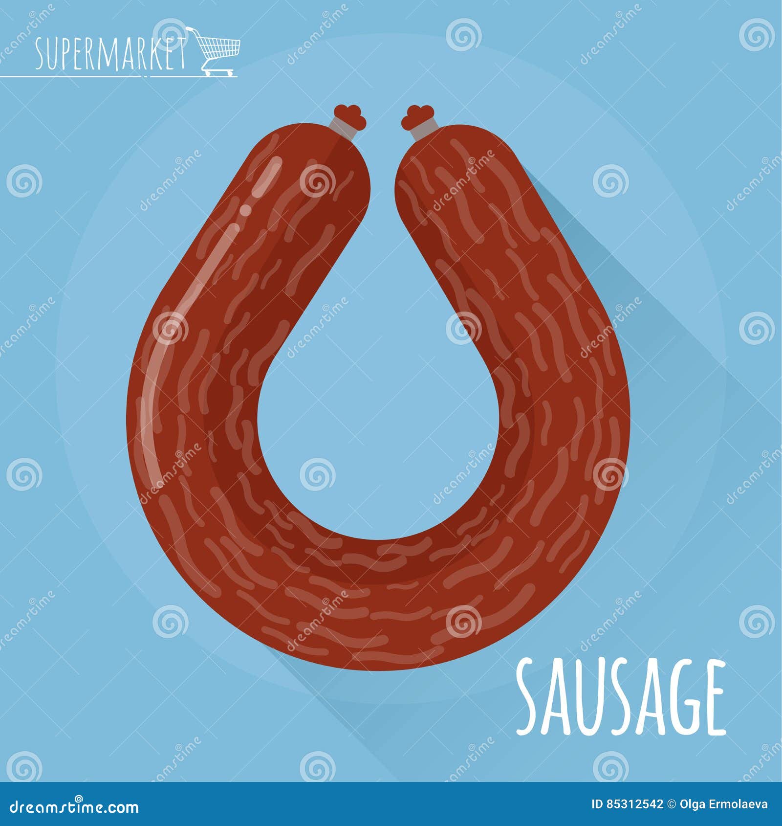 Sausage. Vector Drawing | CartoonDealer.com #152473020
