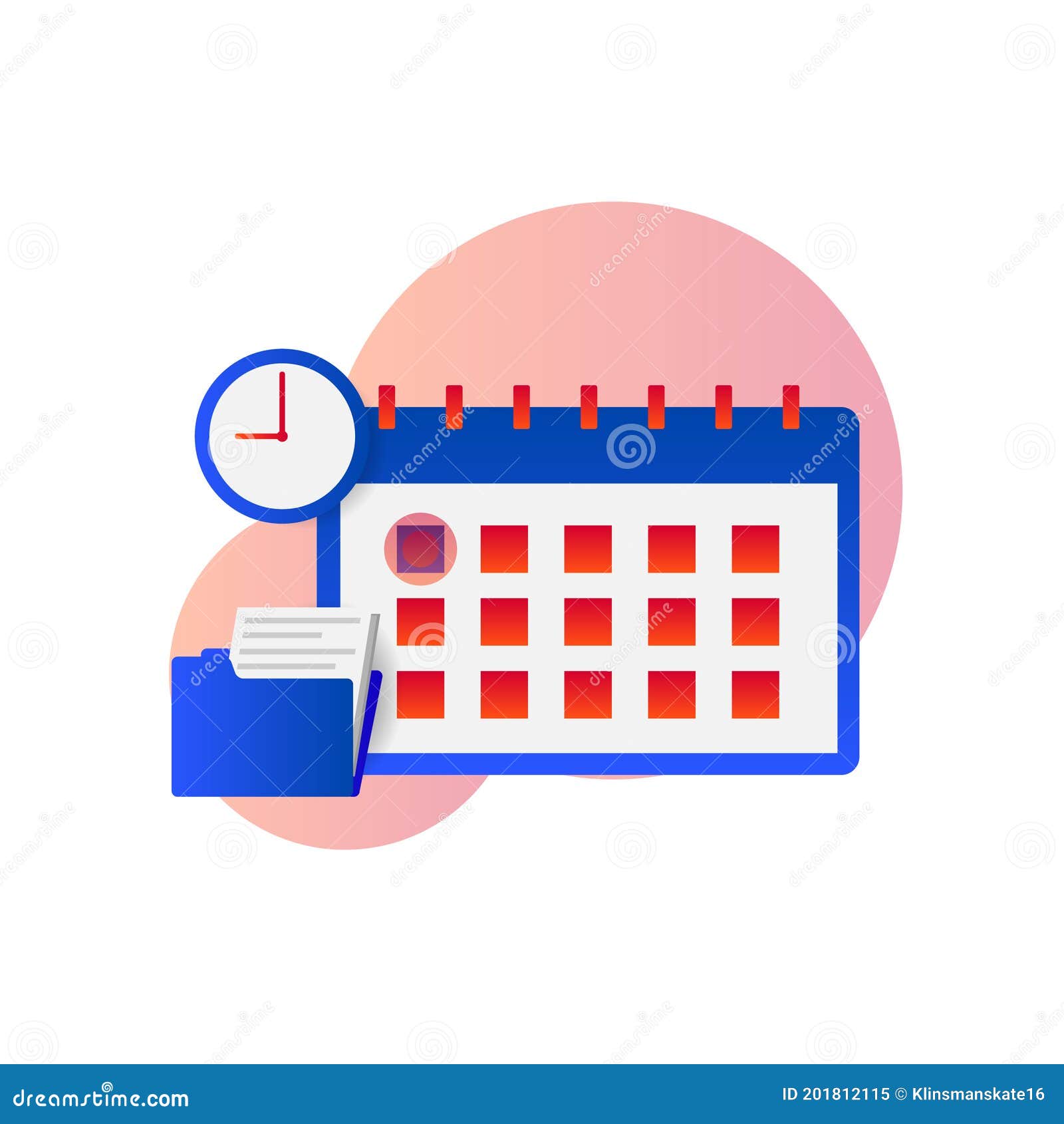 Flat Design Schedule Illustration Vector Stock Illustration ...