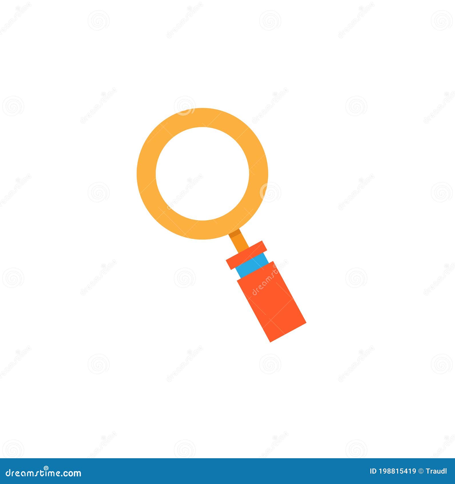Flat Design of Search Icon. Colorful Magnifying Glass Icon Design for ...