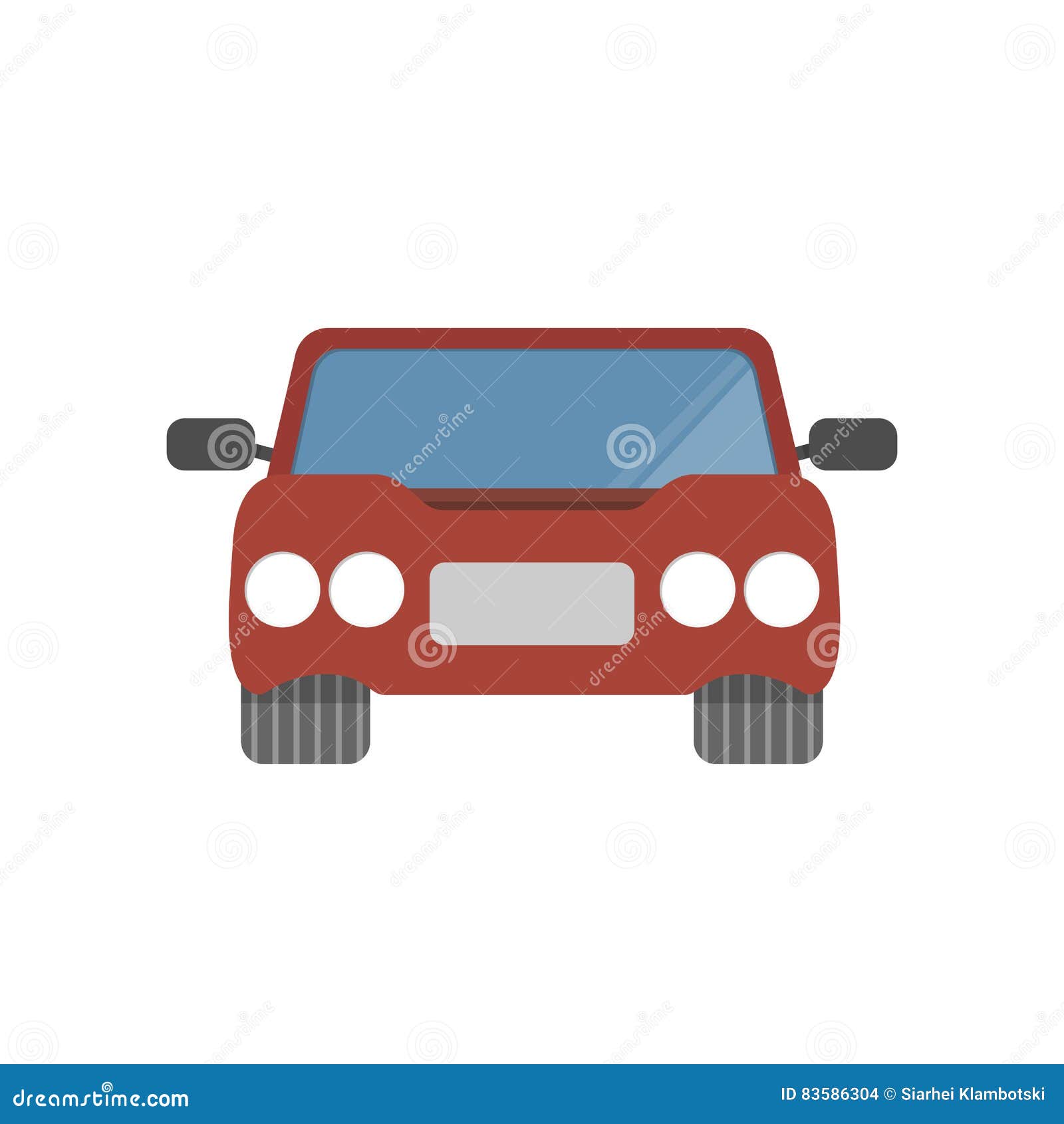Flat Design Simple Car Vector Illustration Stock Vector - Illustration ...