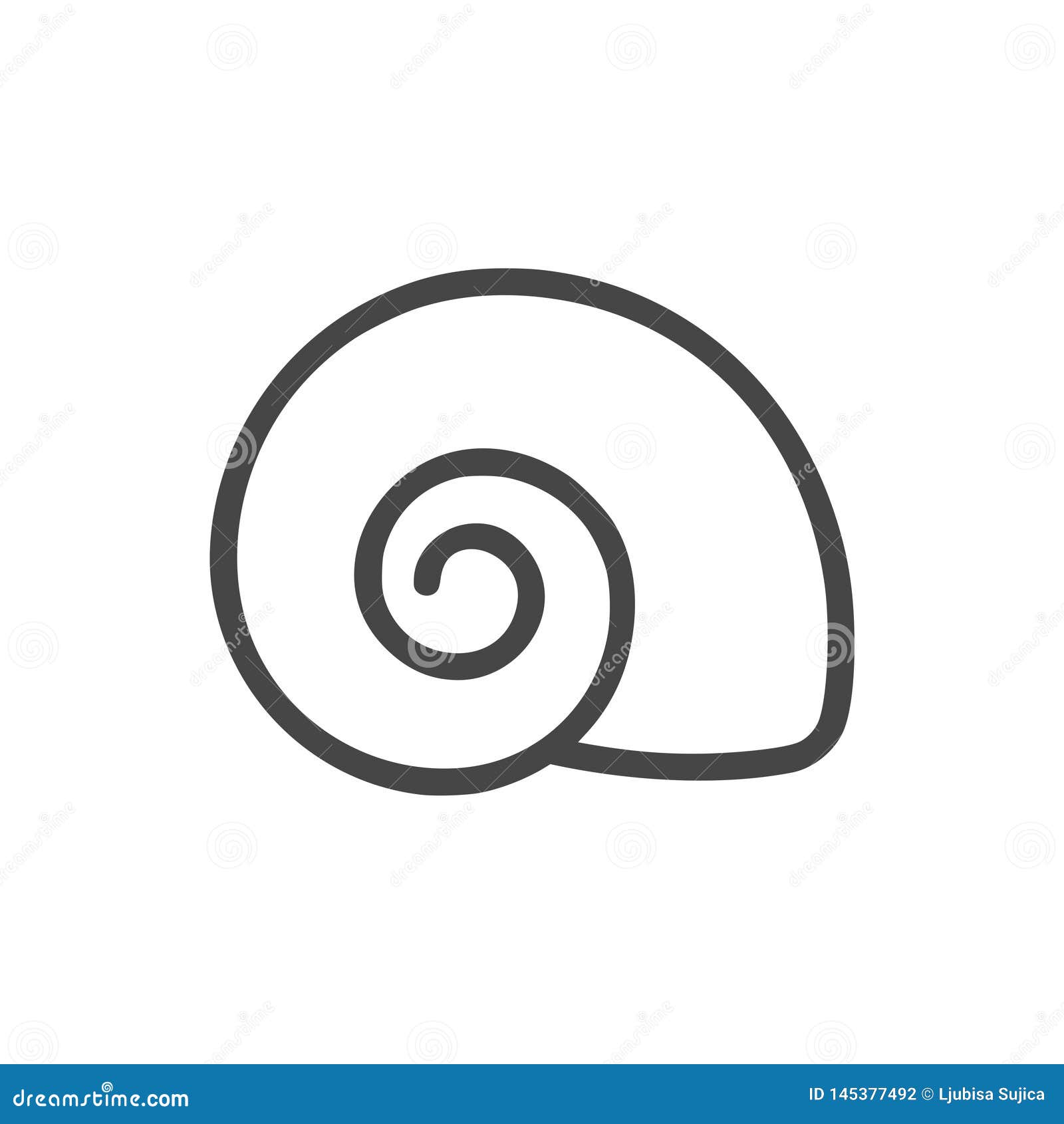 Flat Design Simple Icon - Snail Shell - Illustration Stock Vector ...