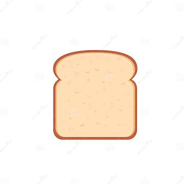 Flat Design Single Bread Slice Icon Stock Vector - Illustration of ...