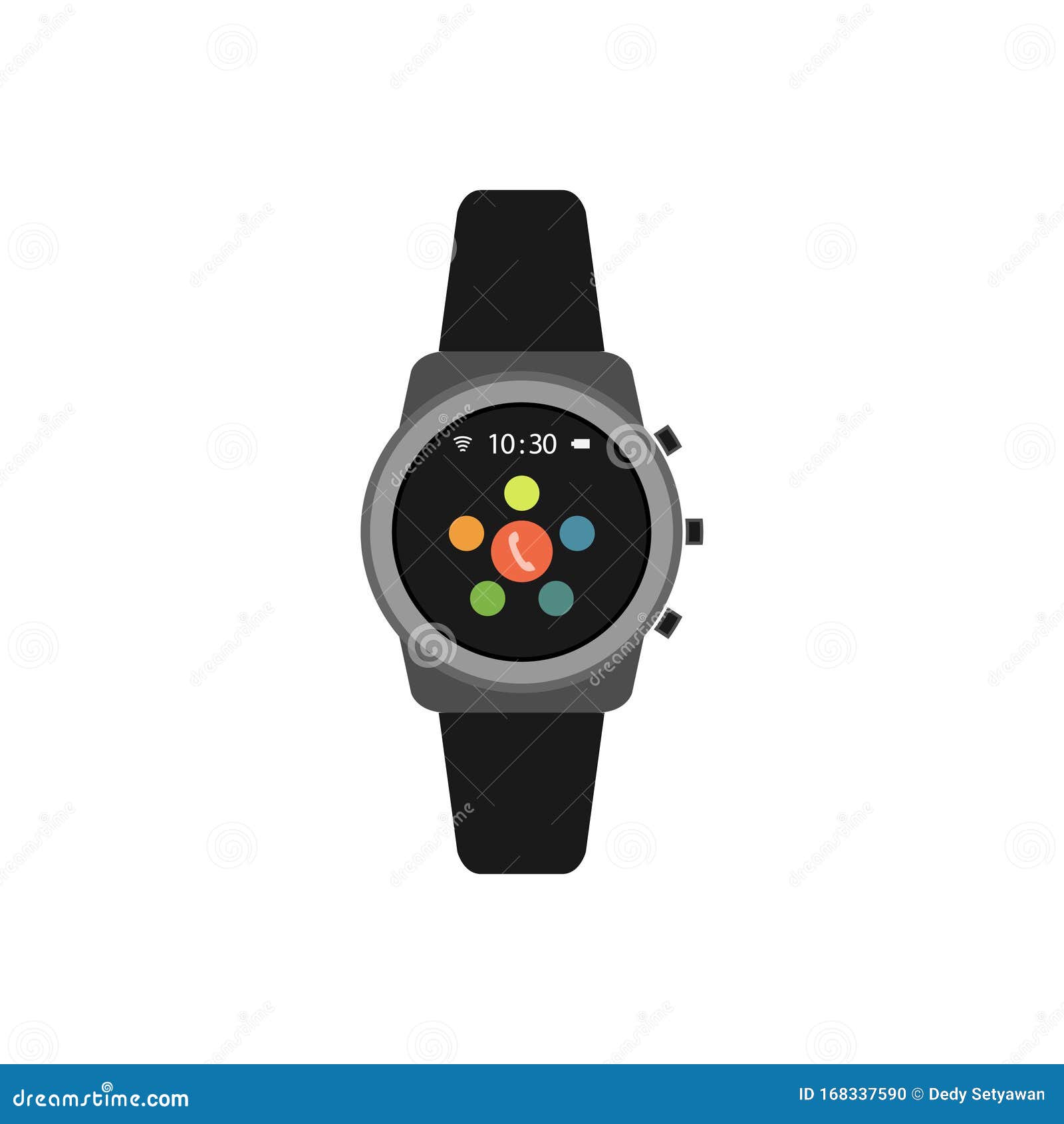 Flat design smart watches stock vector. Illustration of wireless ...