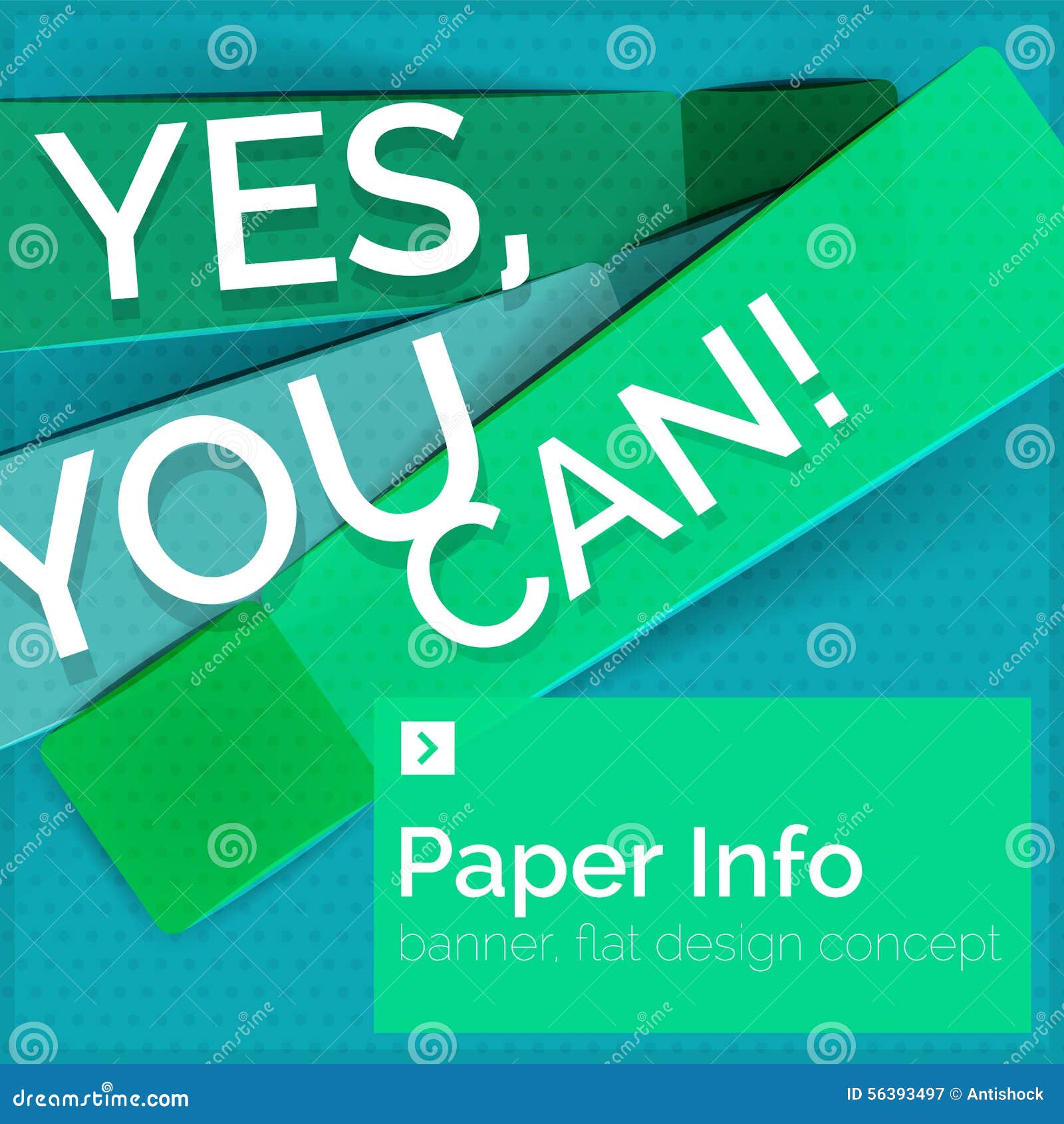 Flat Design Square Banner with Slogan Stock Vector - Illustration of ...