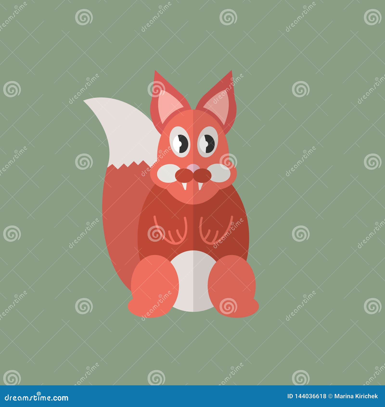 Flat Design Style Animal Avatar Icon Set. Vector Illustration Stock ...