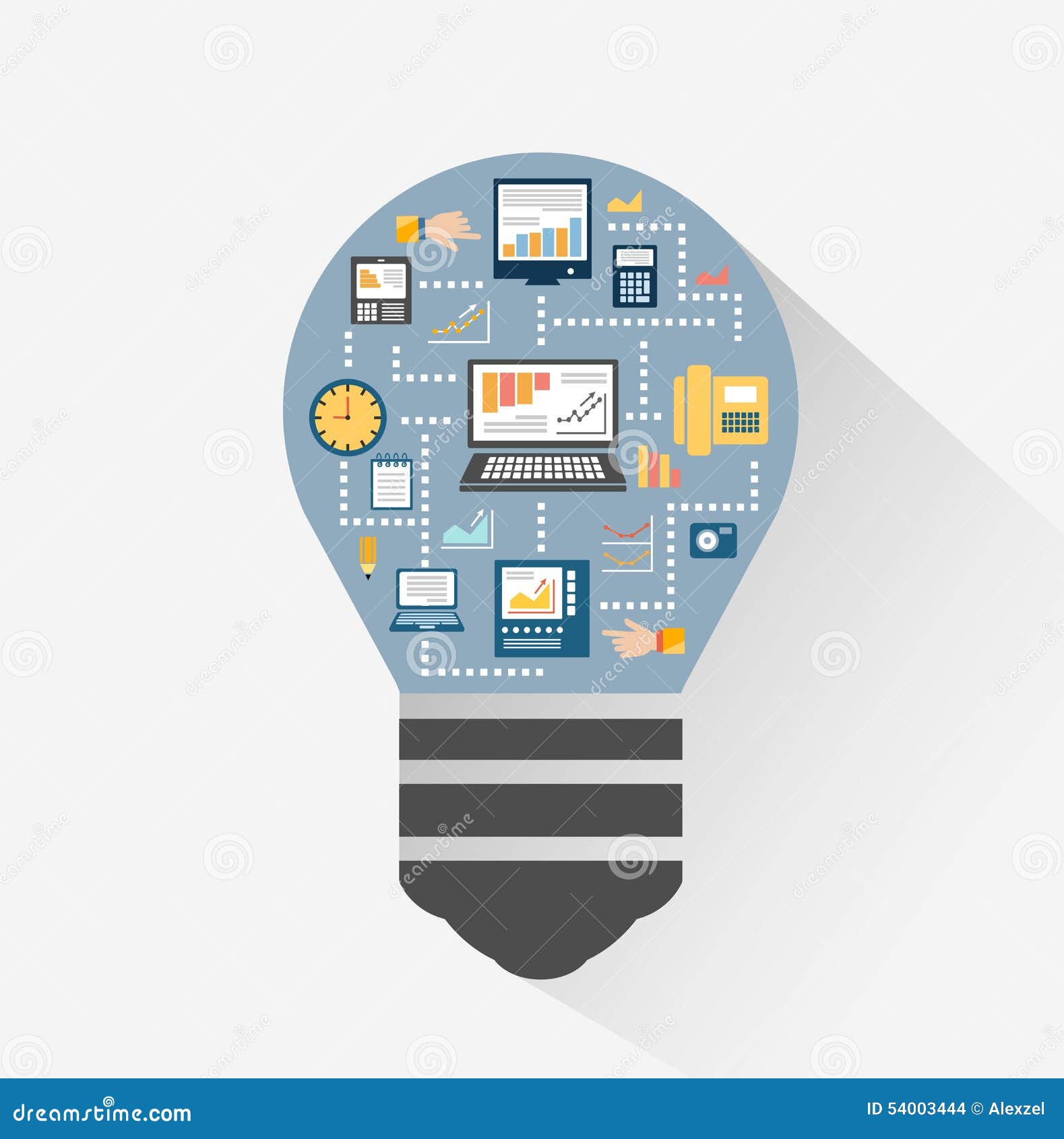 Flat design style stock vector. Illustration of design - 54003444