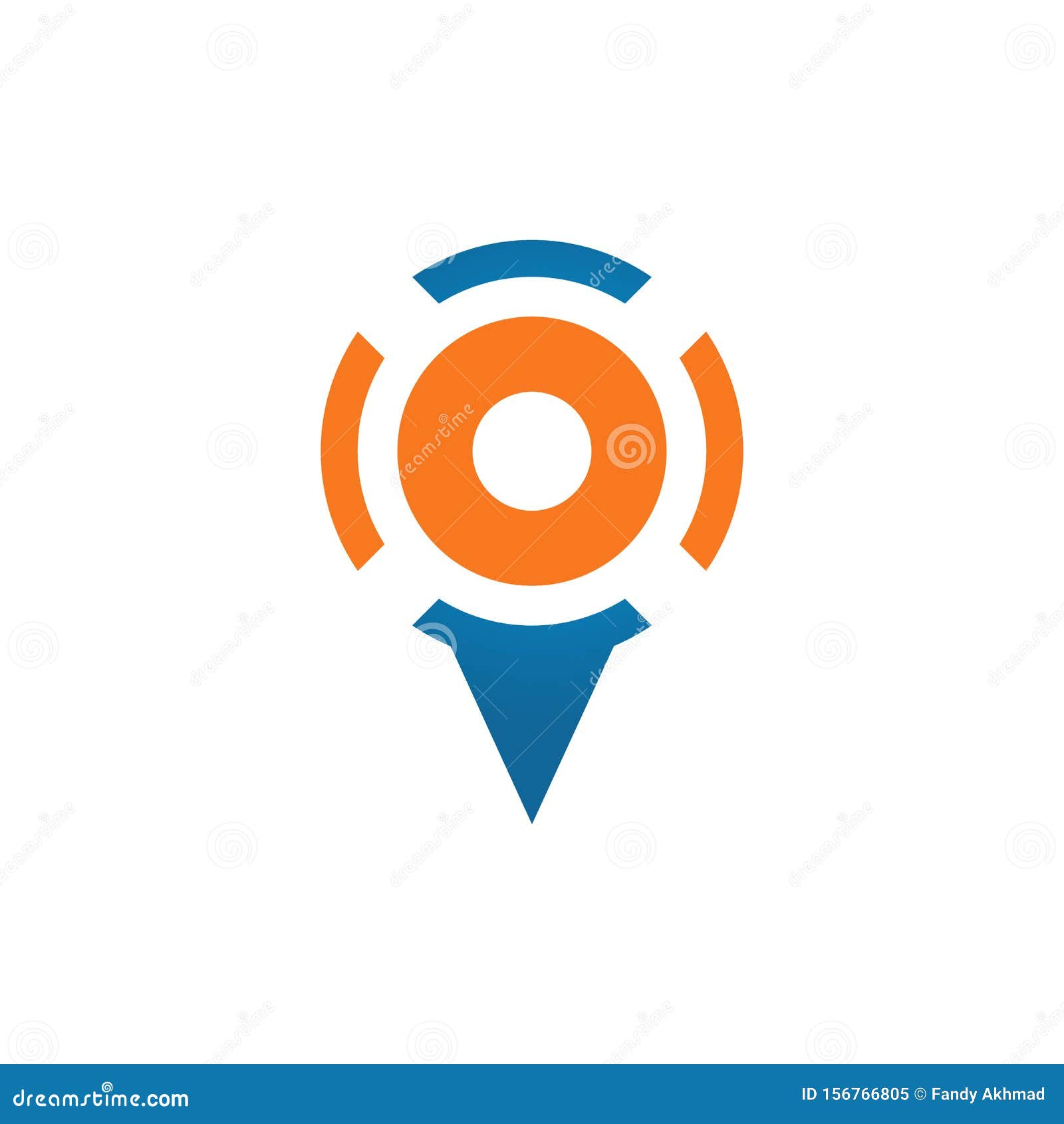 Flat Design Style Navigation GPS Icon Vector Logo Design Stock Vector ...
