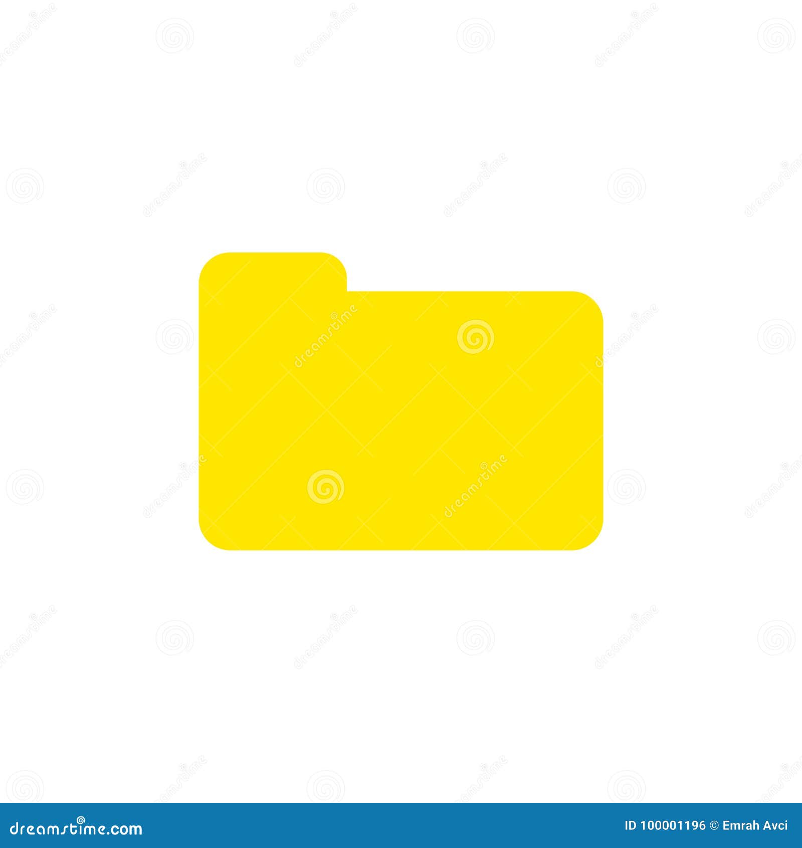Flat Design Style Vector of Closed Folder Icon on White Stock Vector ...