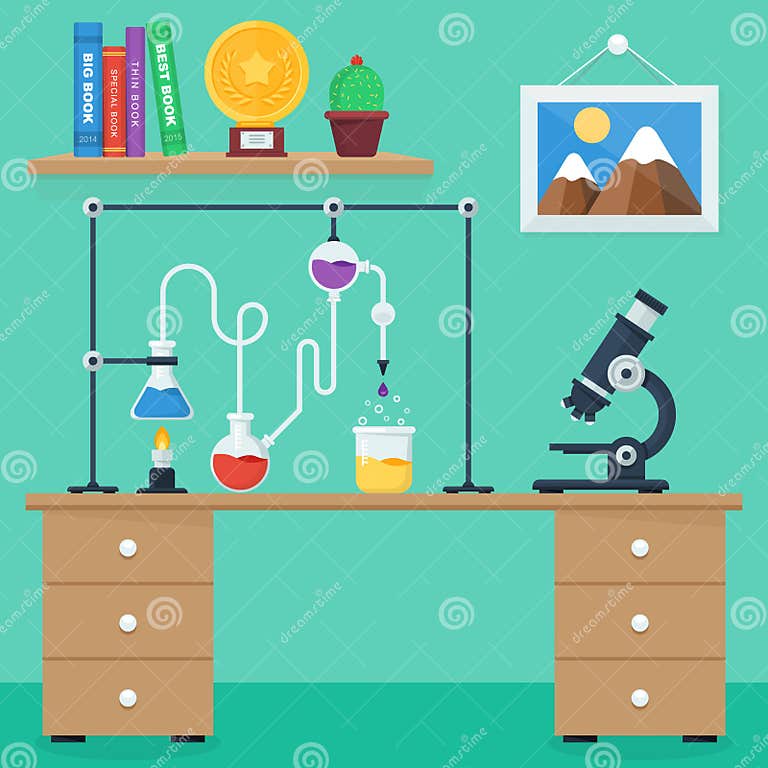 Flat Design Style Vector Illustration Icons Set of Science and ...