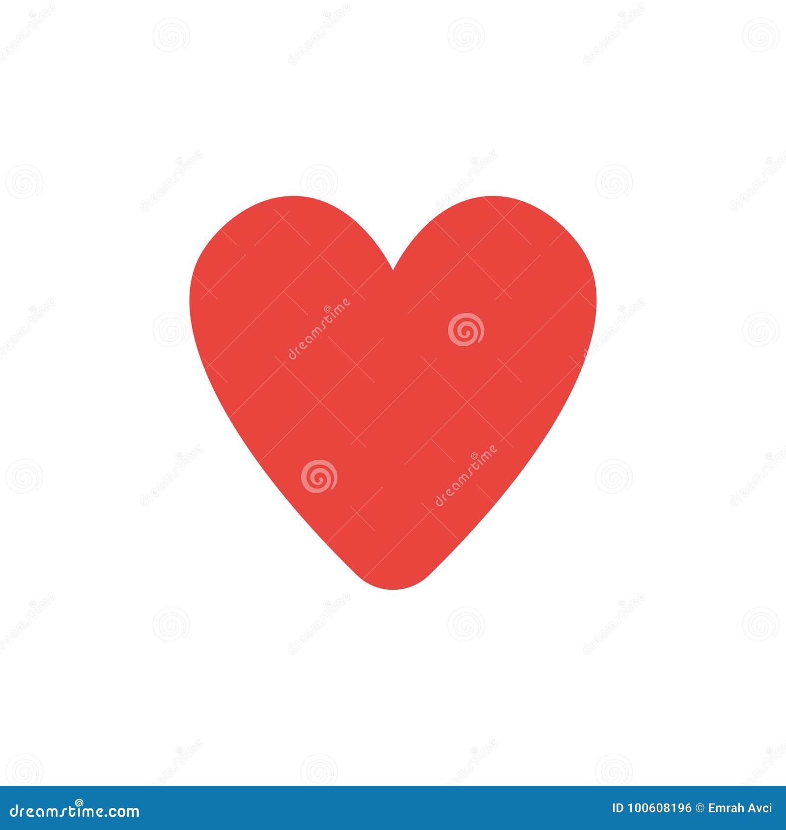 Flat Design Style Vector of Heart Stock Vector - Illustration of ...