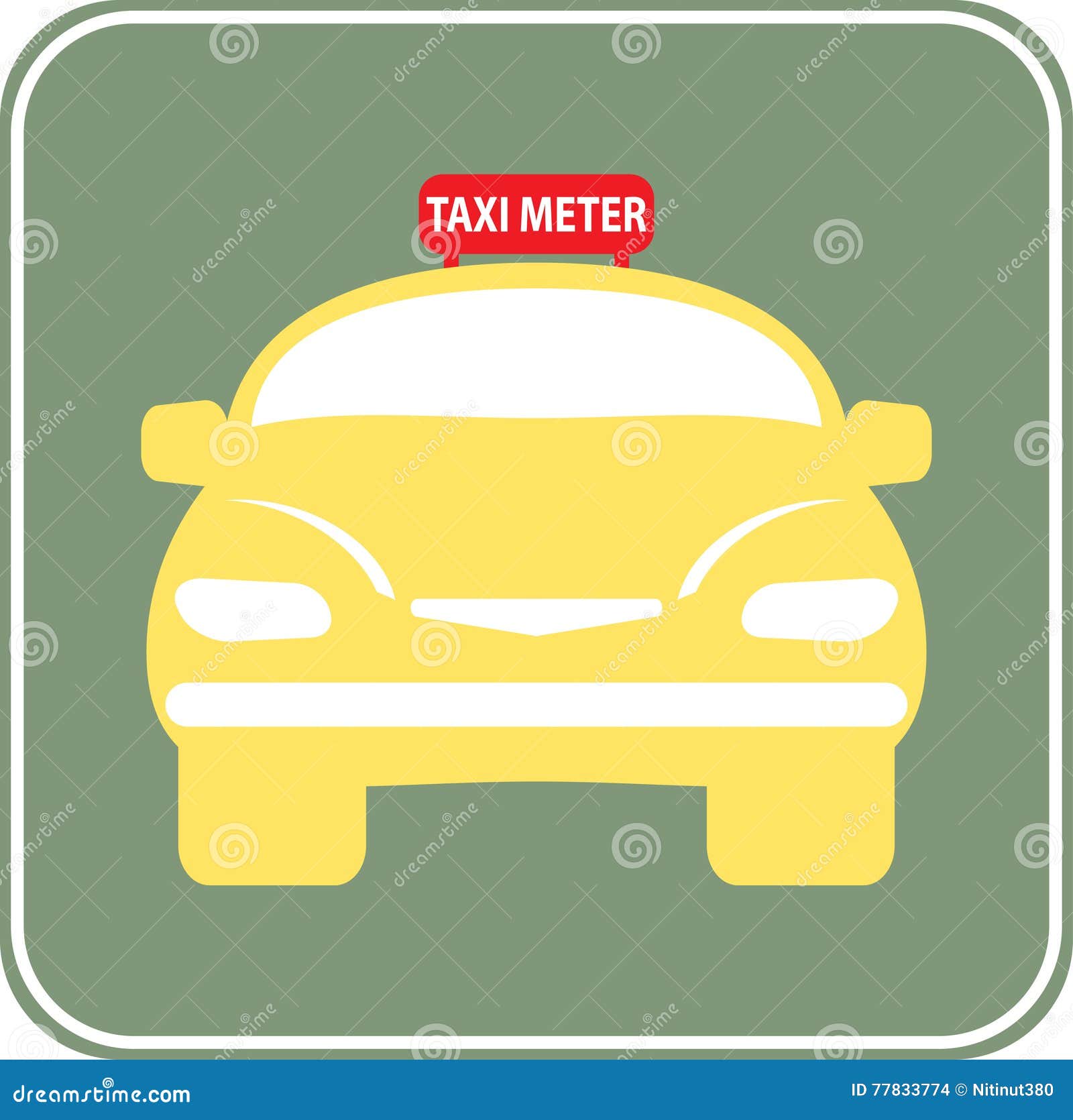 Flat Design of Taxi Meter Car Stock Illustration - Illustration of ...