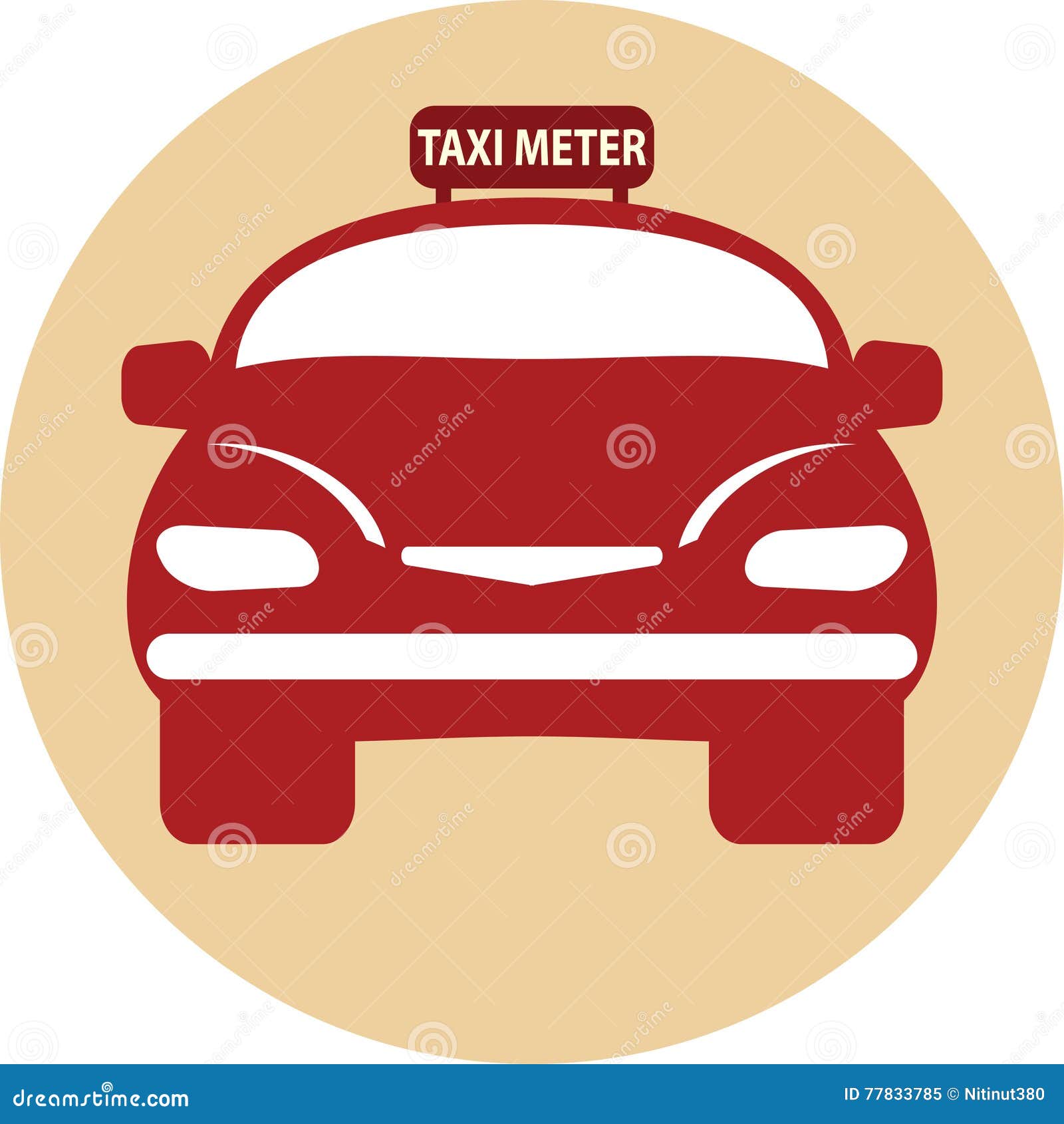 Flat Design of Taxi Meter Car Stock Illustration - Illustration of ...