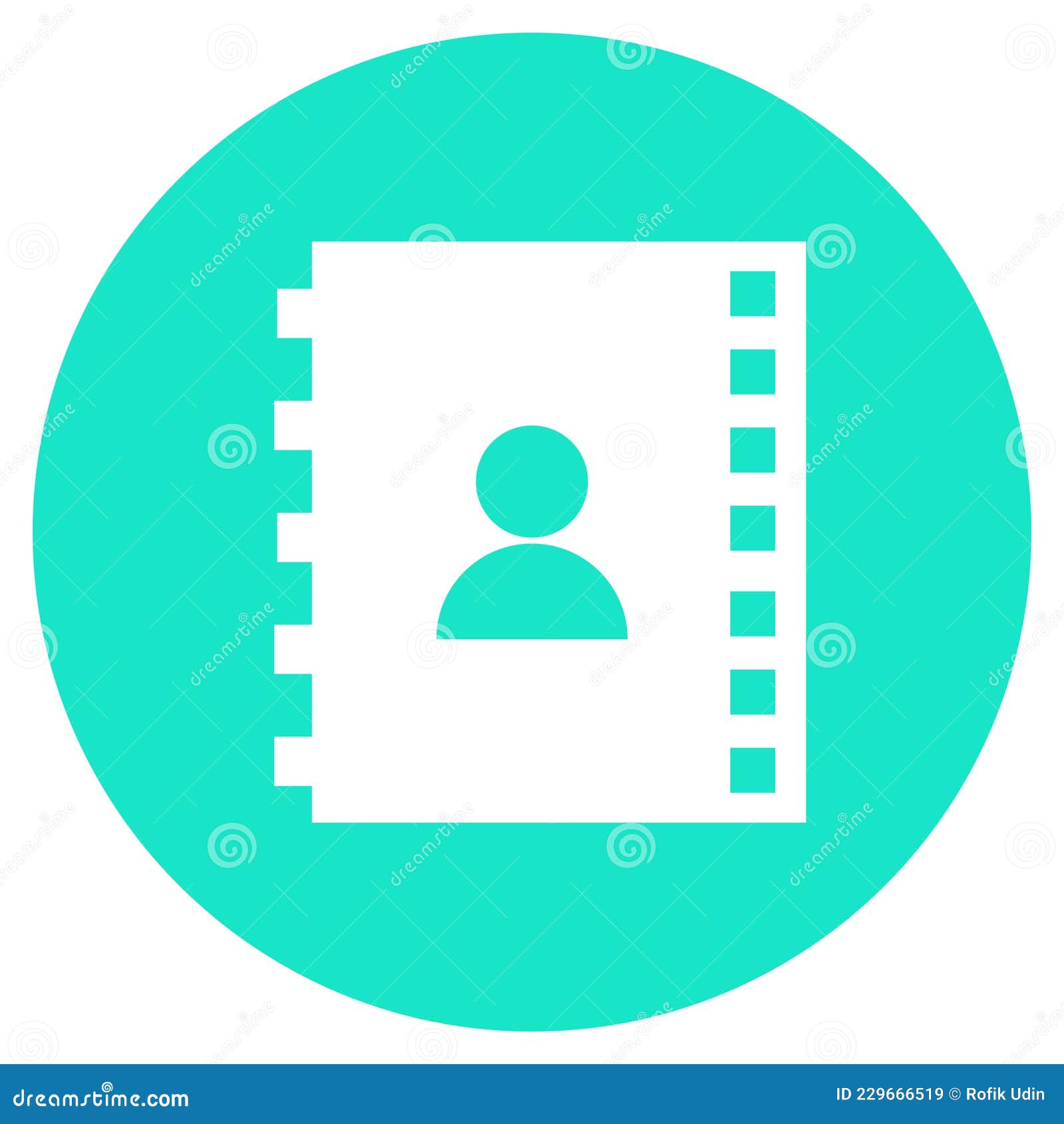 A Flat Design Template for a Personal Data Database Profile Book Icon ...