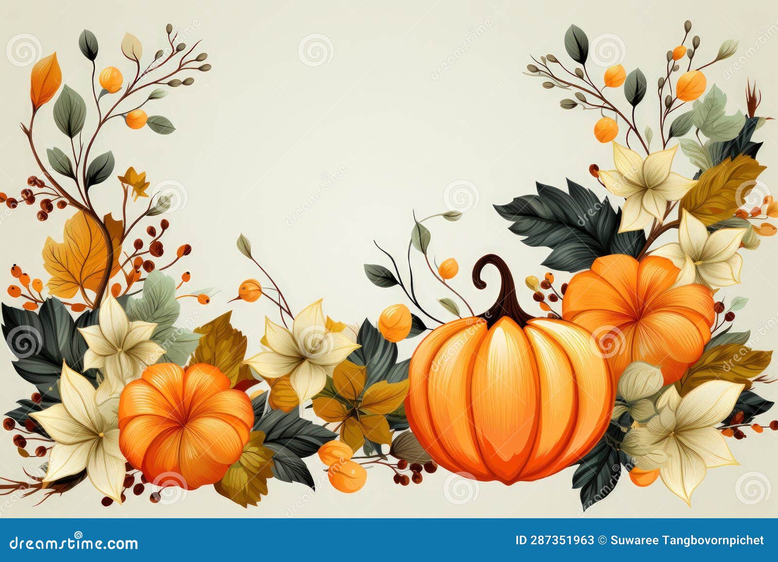Flat Design Thank Giving Day Concept Copy Space Background Stock ...