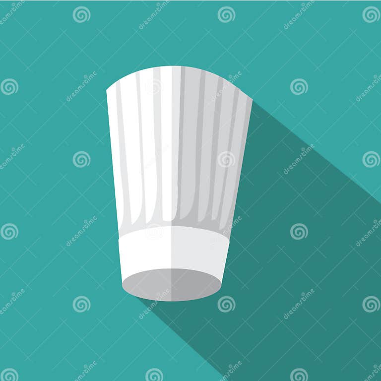 Flat Design Toque Icon on Blue Stock Vector - Illustration of detail ...