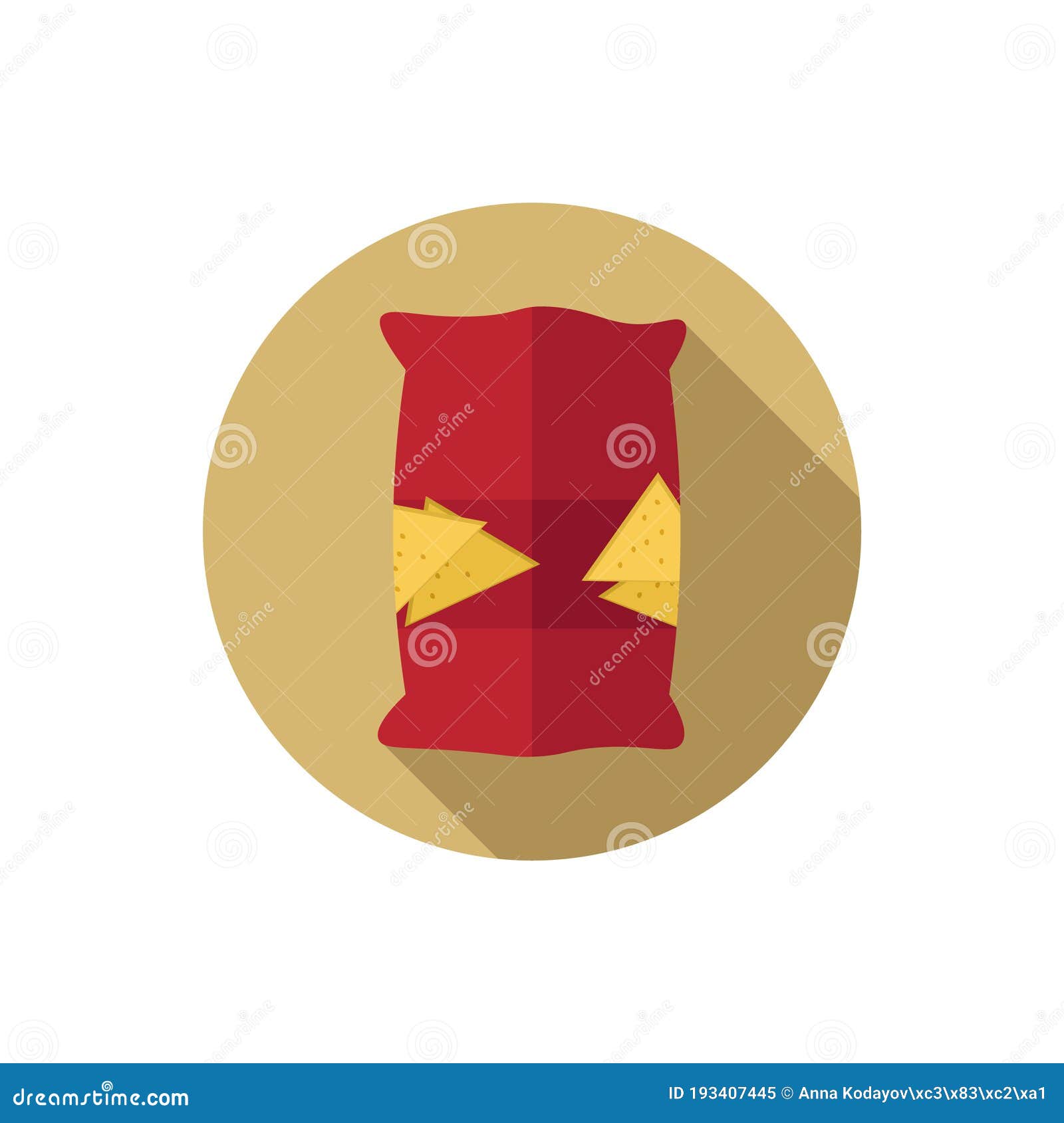 Flat design chips stock vector. Illustration of diet - 193407445