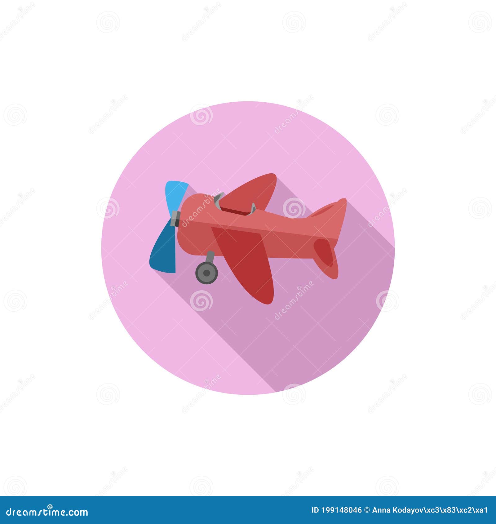Flat design Toy Plane stock vector. Illustration of flying - 199148046