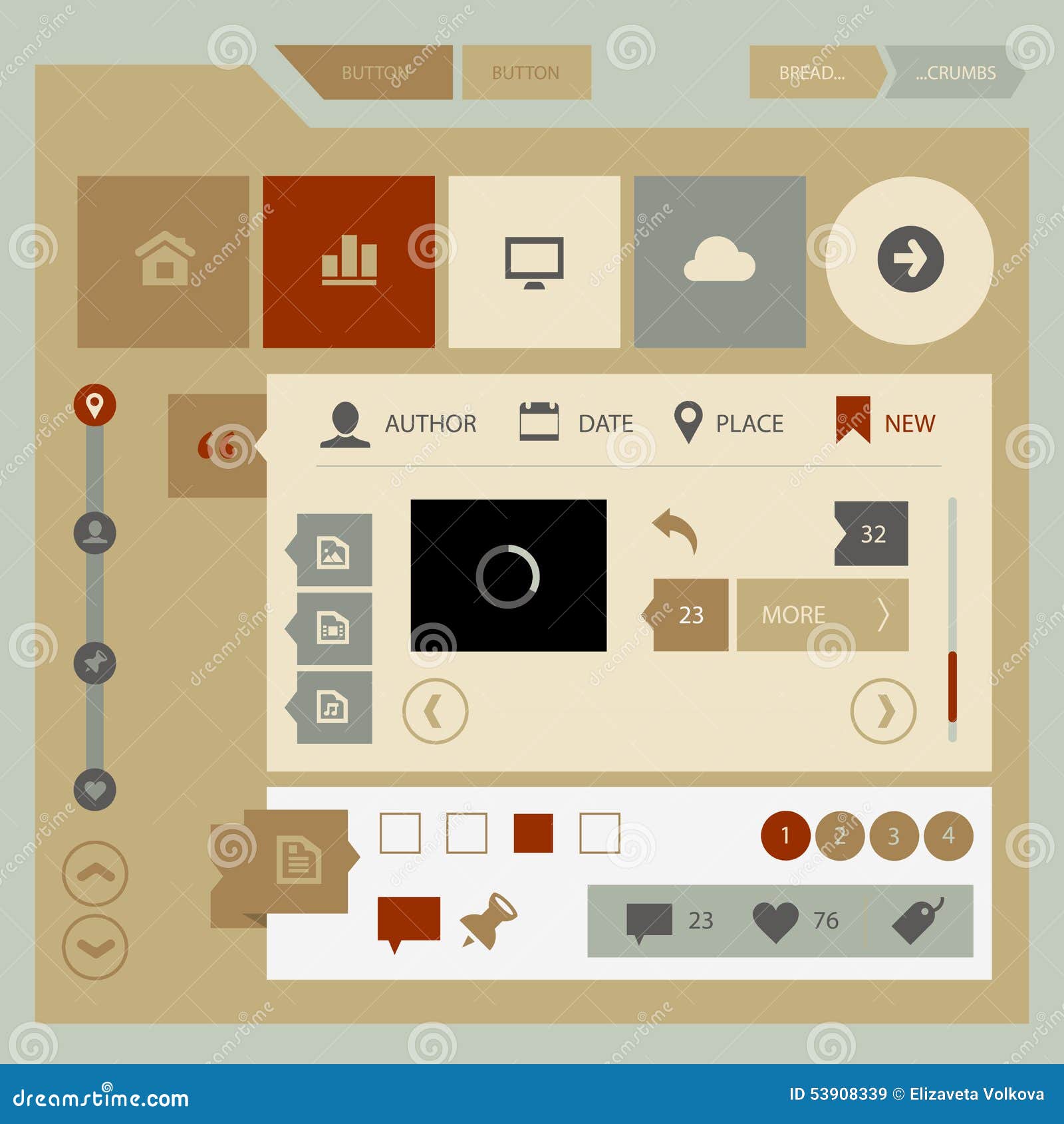 Flat design UI UX kit stock illustration. Illustration of button - 53908339 Flat design UI UX kit stock illustration. Illustration of button - 53908339