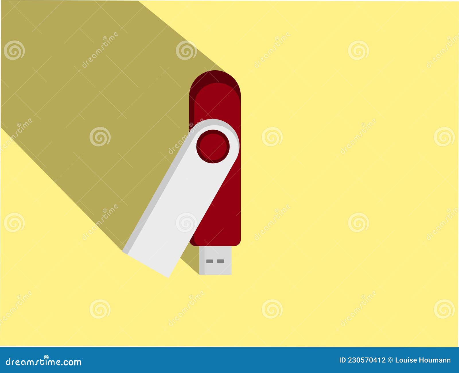 Flat Design USB Dongle stock vector. Illustration of orange - 230570412