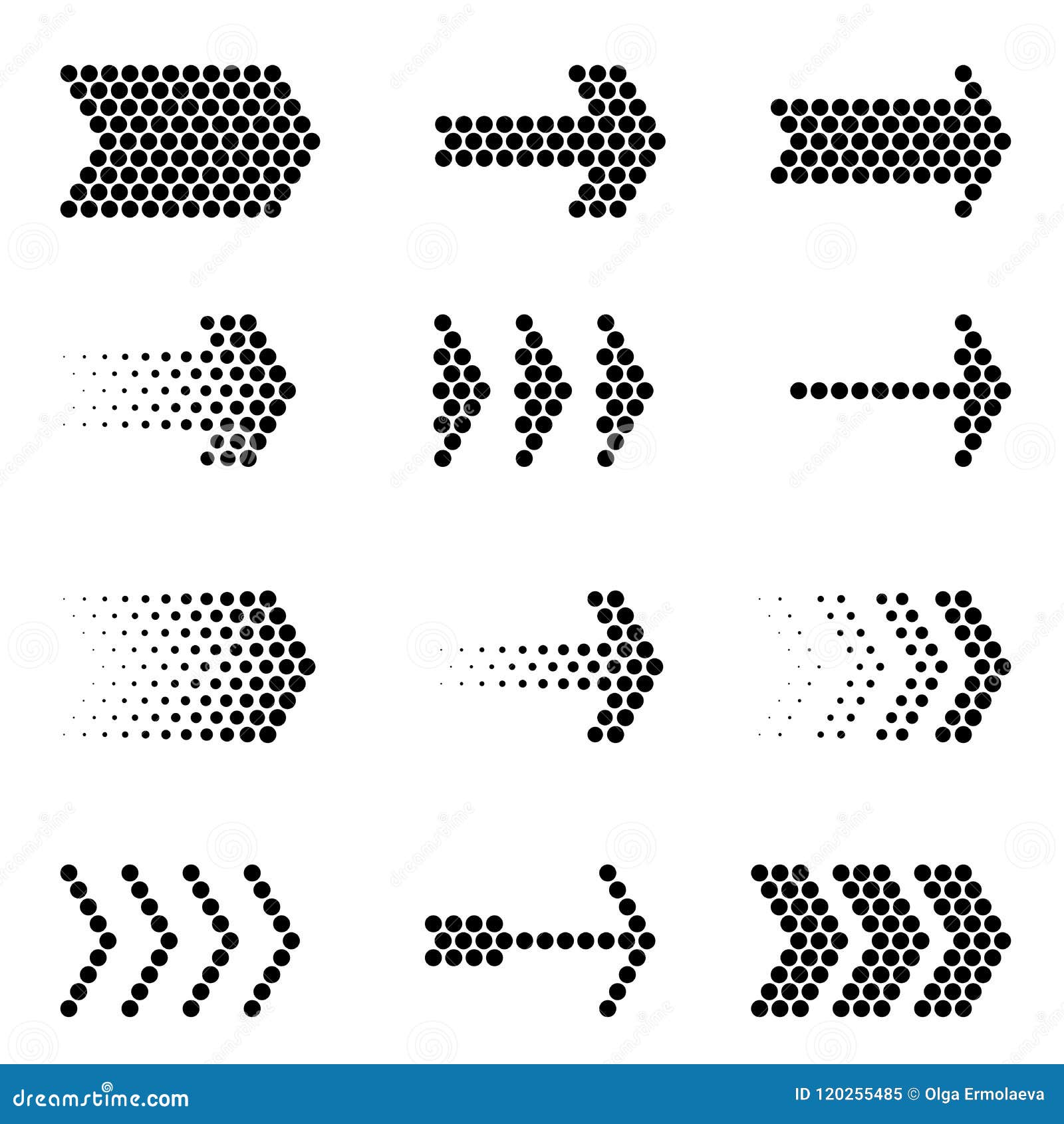 Flat Design Vector Arrow Navigation Icon Set. Stock Vector ...