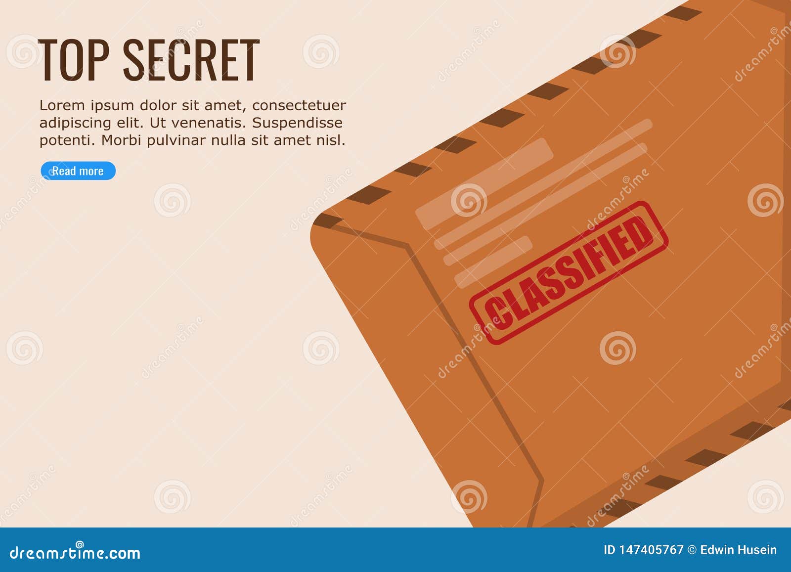 Flat Design Vector of a Classified Files Stock Illustration ...