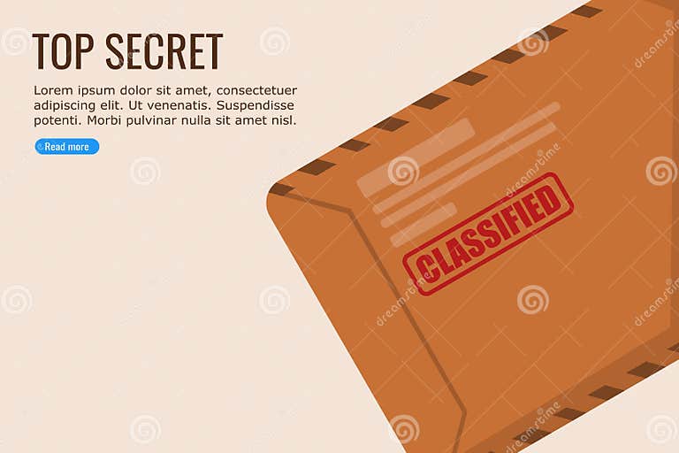 Flat Design Vector of a Classified Files Stock Illustration ...