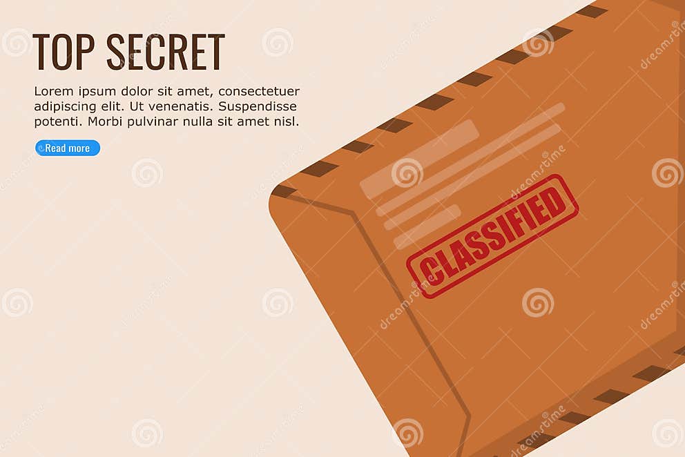 Flat Design Vector of a Classified Files Stock Illustration ...