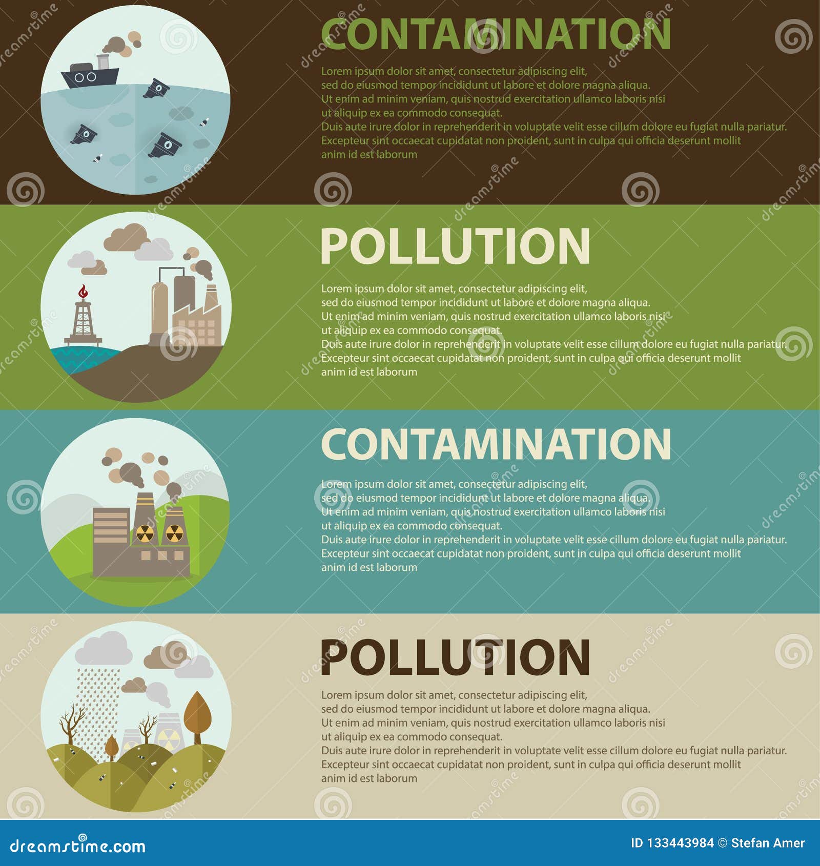 Flat Design Vector Concept Illustration with Icons of Ecology ...