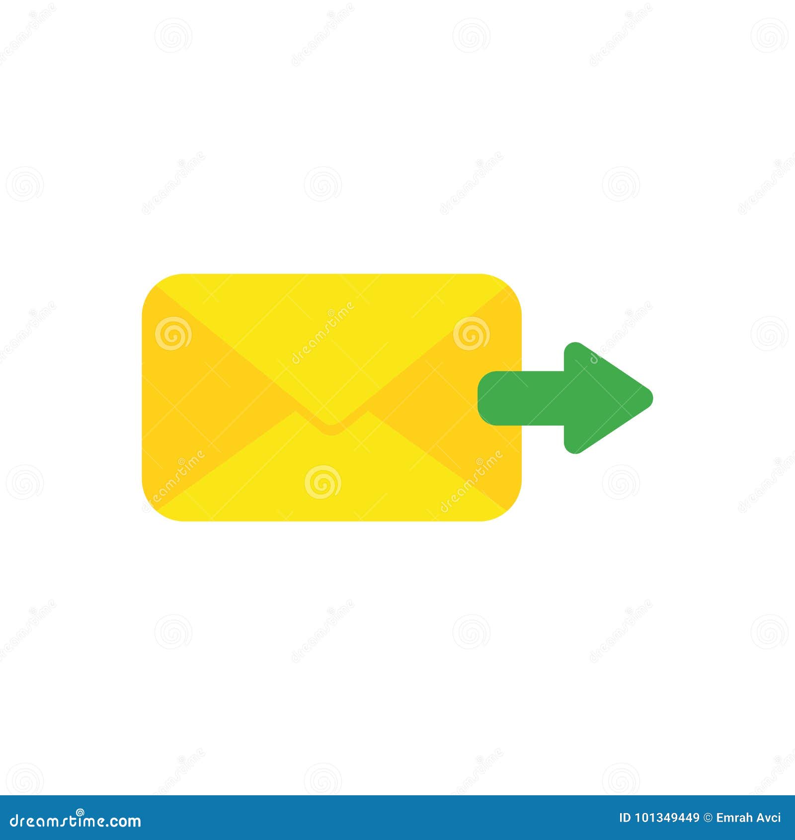 Flat Design Vector Concept of Send Message or Email with Envelop Stock ...