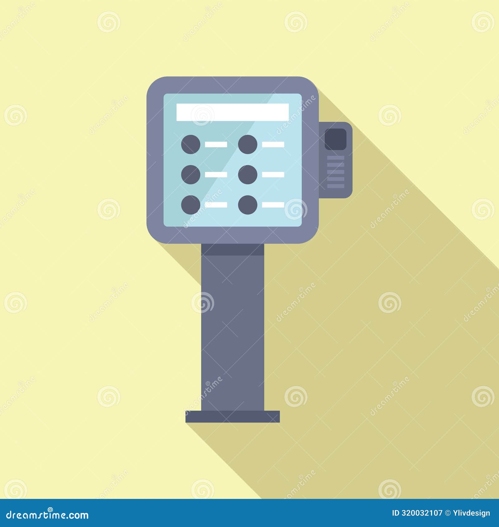 Cartoon Illustration of a Digital Information Kiosk Stock Vector - Illustration of touch ...