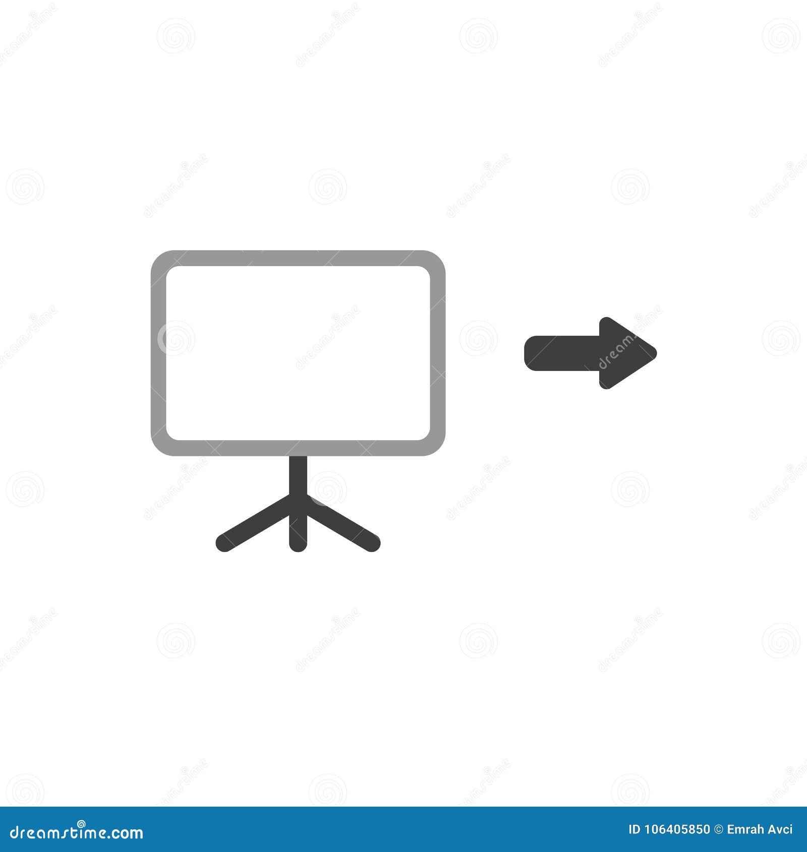 Flat Design Vector Concept of Blank Presentation Chart Stock Vector ...