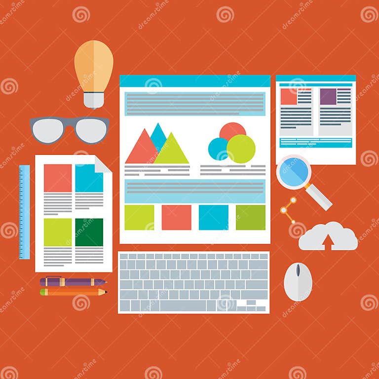 Flat Design Vector Illustration Concept Icons Set Of Modern Programmer 8816