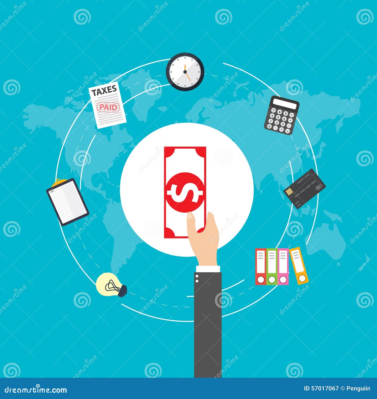 Flat Design Vector Illustration Concept for Online Transactions Concept ...