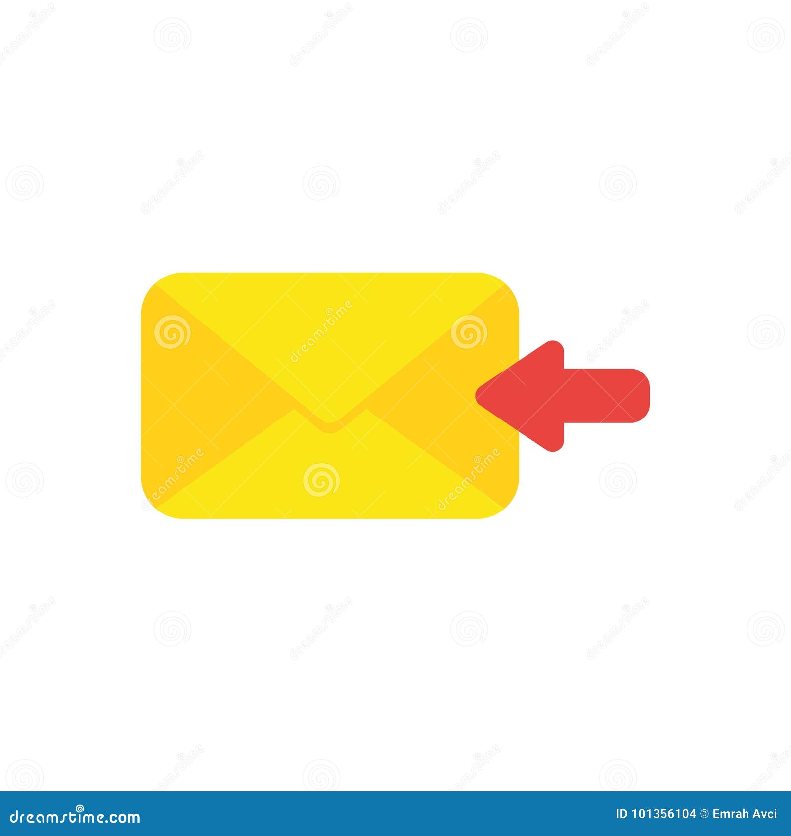 Receive Message, Envelope Picture Media. Flat Vector Icon Illustration ...