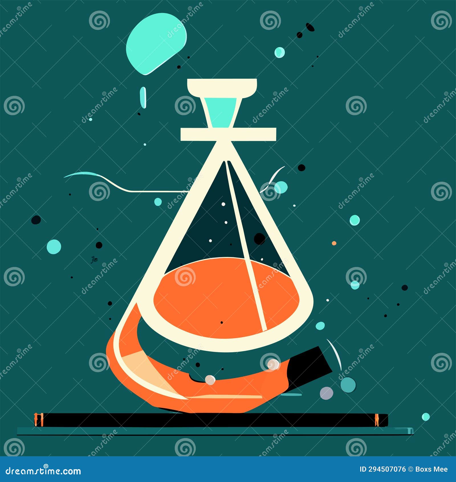 Flat Design Vector Illustration Concept of Science Experiment ...
