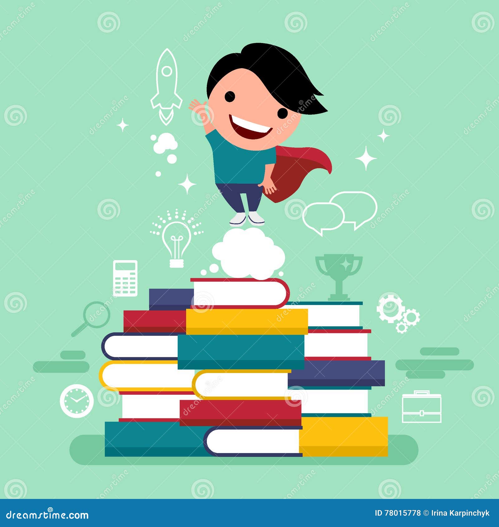 Flat Design Vector Illustration Concept of Value Education, Knowledge ... Flat Design Vector Illustration Concept of Value Education, Knowledge ...