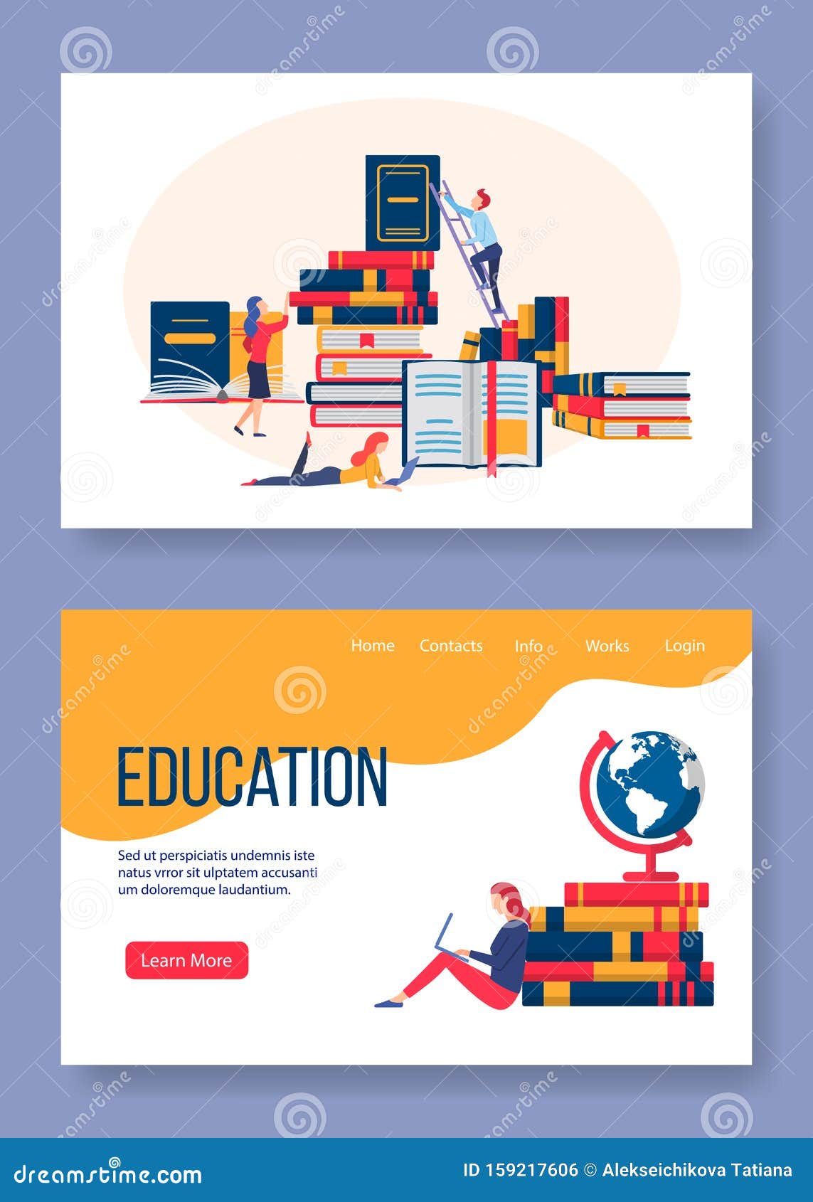 Art Courses Set Of Banners, Posters Vector Illustration. Man Draving On ...