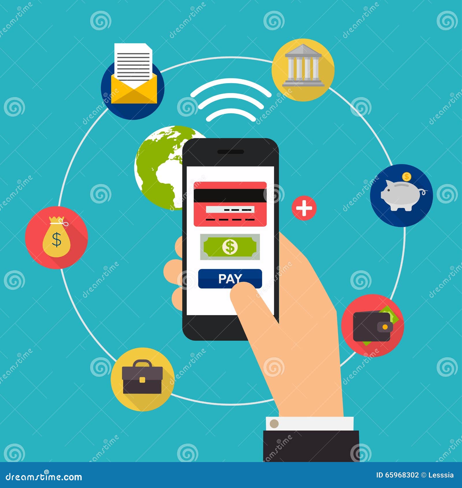 Flat Design Vector Illustration Concepts of Online Payment Stock Vector ... Flat Design Vector Illustration Concepts of Online Payment Stock Vector ...