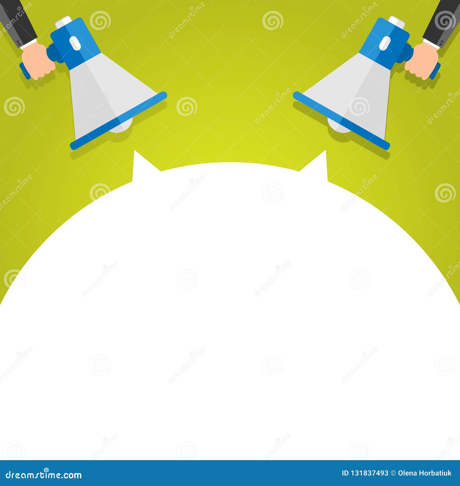 Flat Design Vector Illustration Empty Esp Template Copy Space Text for ...