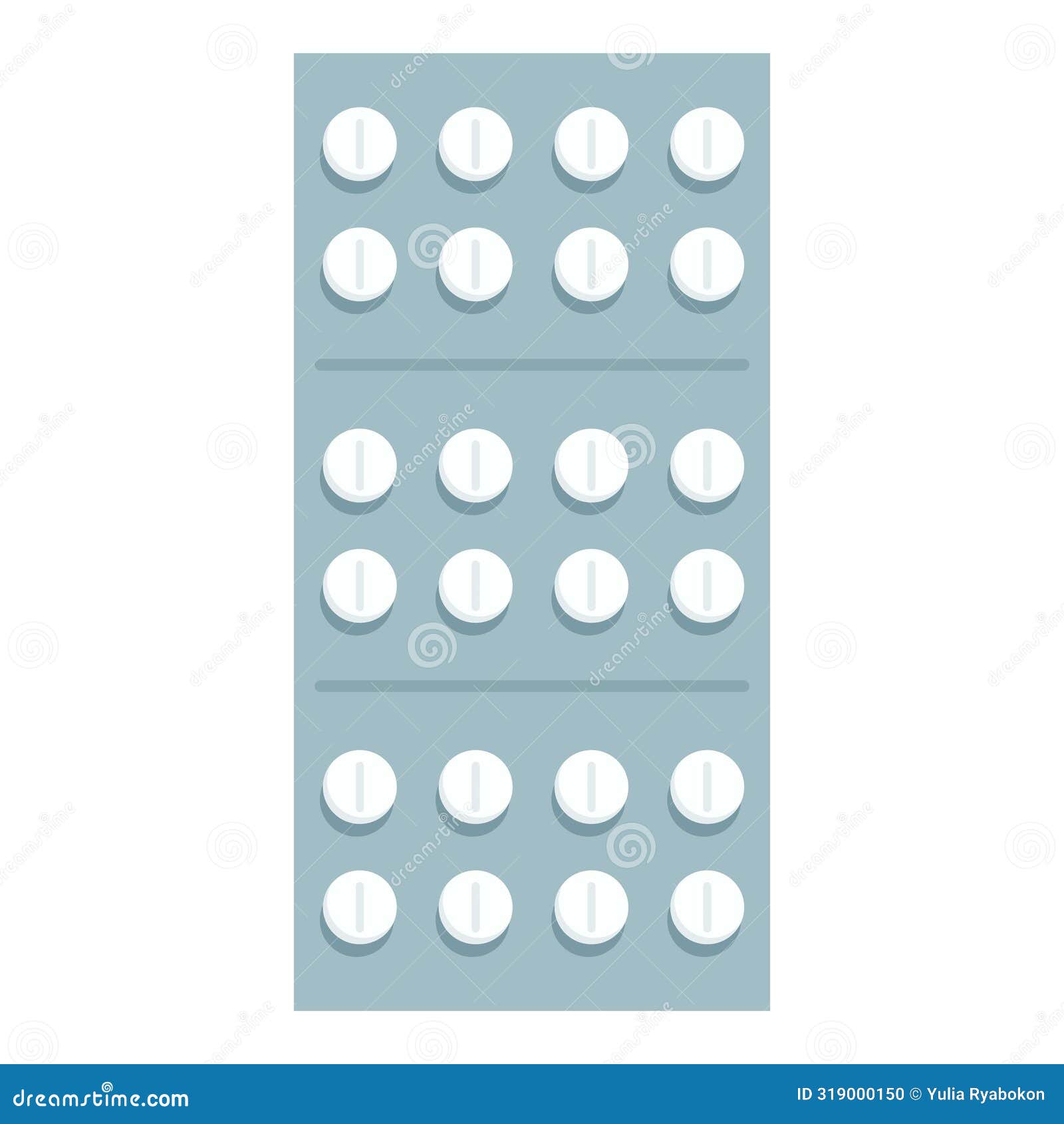 Generic Medicine Blister Pack Vector Illustration Stock Vector ...