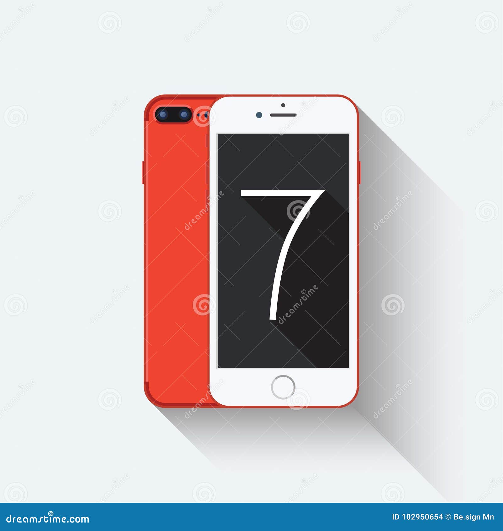 Red Phone Icon. Flat Design. Vector Illustration. Stock Illustration ...