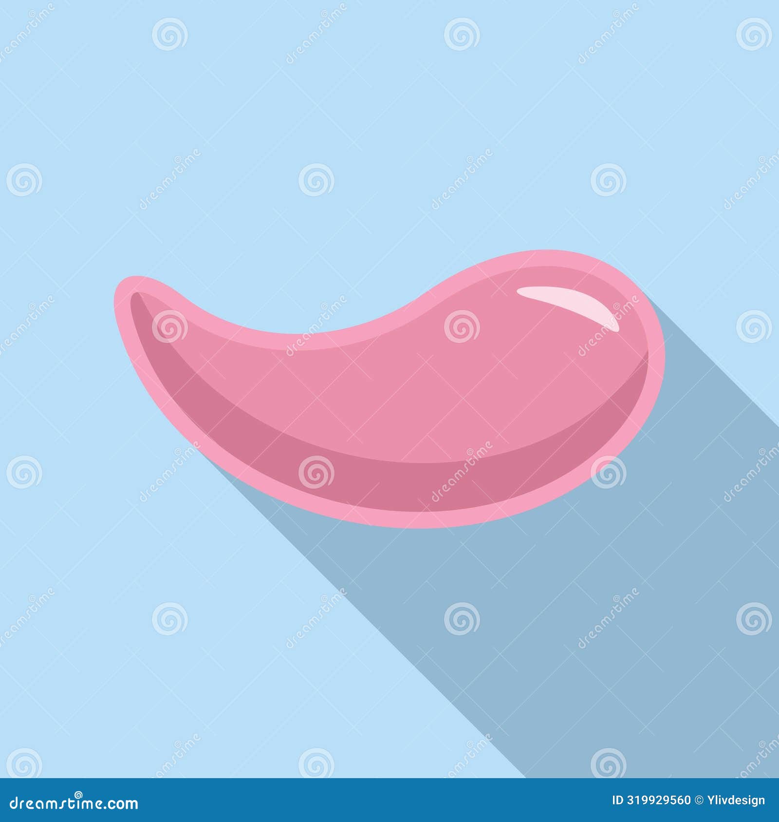 Pink Blob Saying Oops, Cute Emoji Character With Word In The Mouth ...