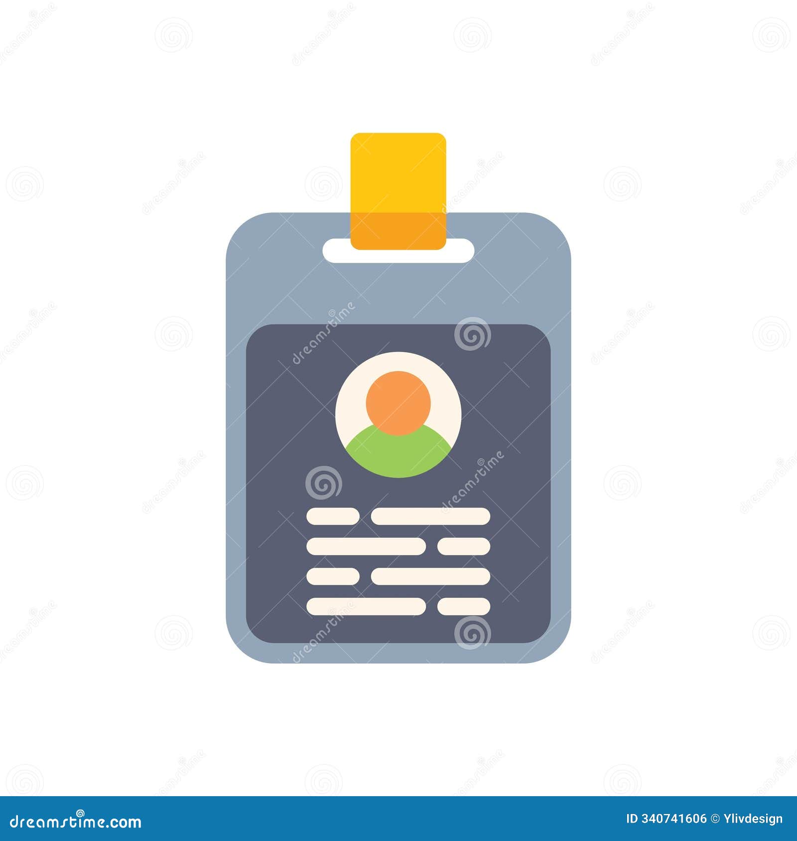 Personal Identification Card Hanging with Photo and Text Information ...