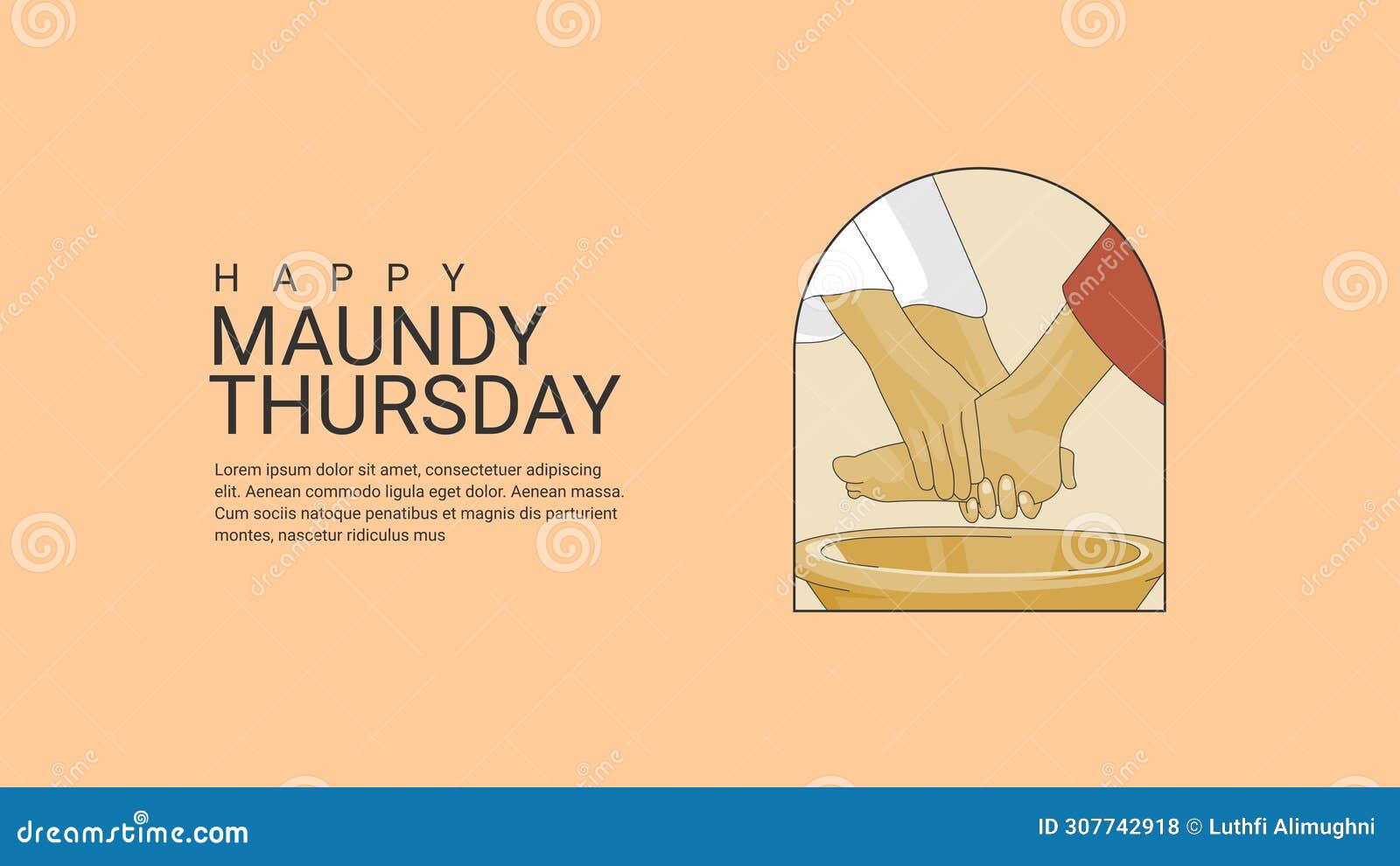 Vector Maundy Thursday Banner Template Template | CartoonDealer.com ...
