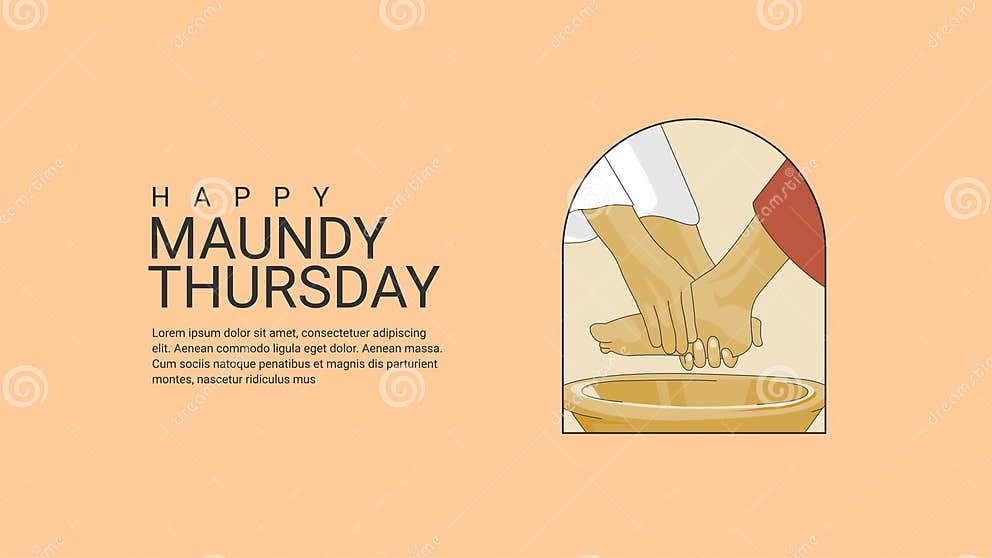 Vector Maundy Thursday Banner Template Template Stock Illustration ...