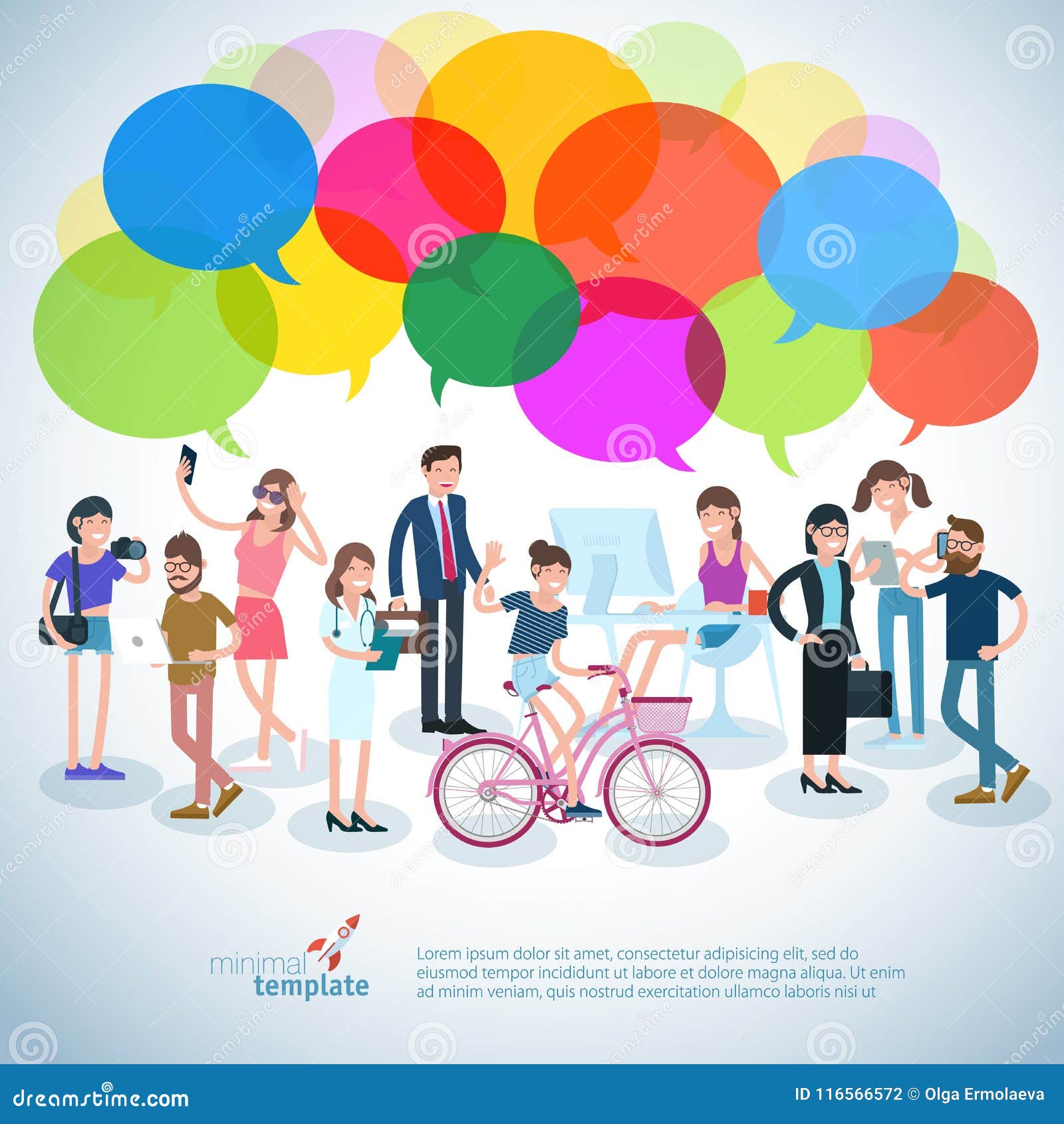 Flat design vector people stock vector. Illustration of group - 116566572