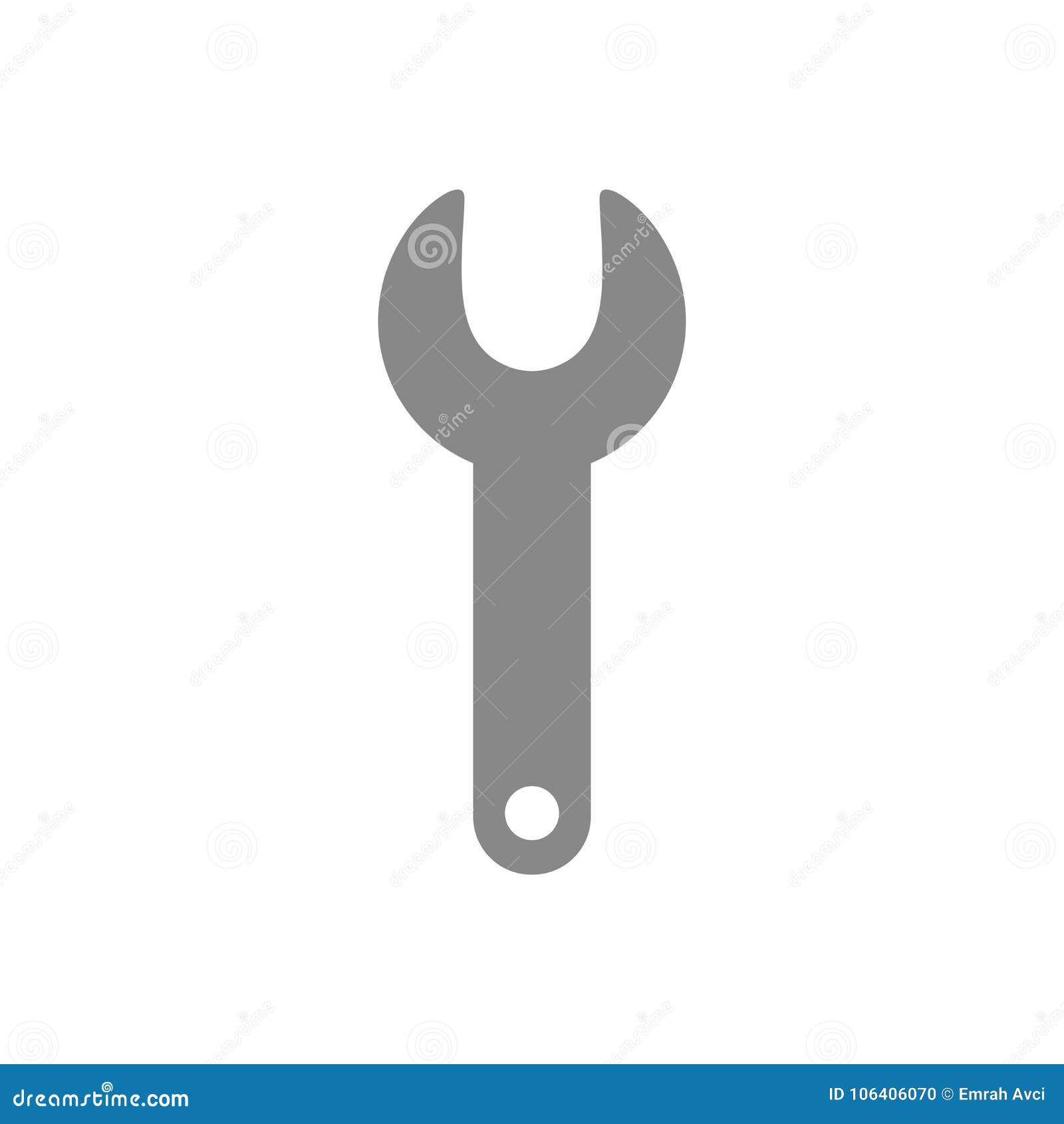 Flat Design Vector of Spanner Stock Vector - Illustration of refit ...