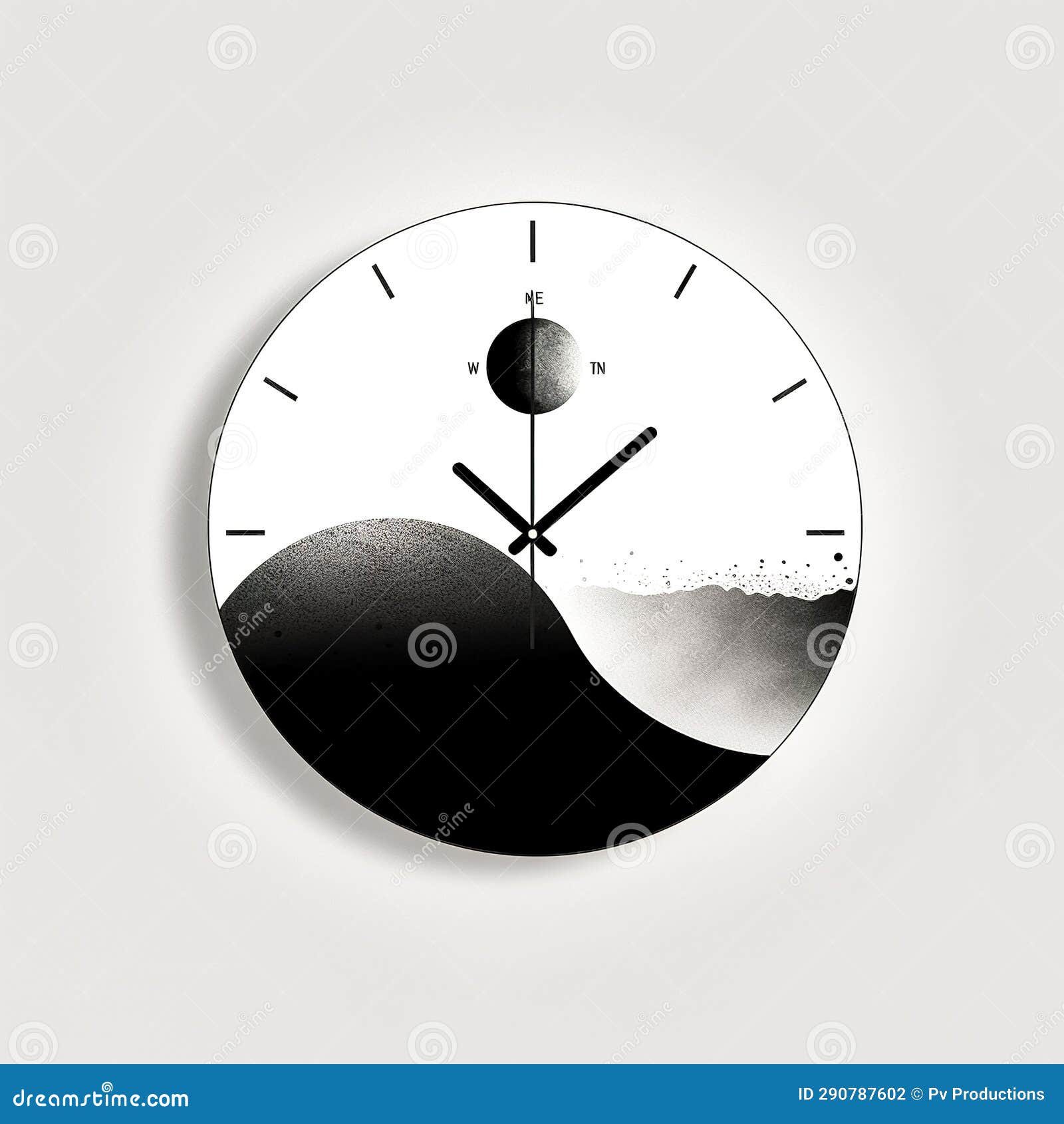 Flat Design of Vintage Watch, Generative AI. Stock Illustration ...